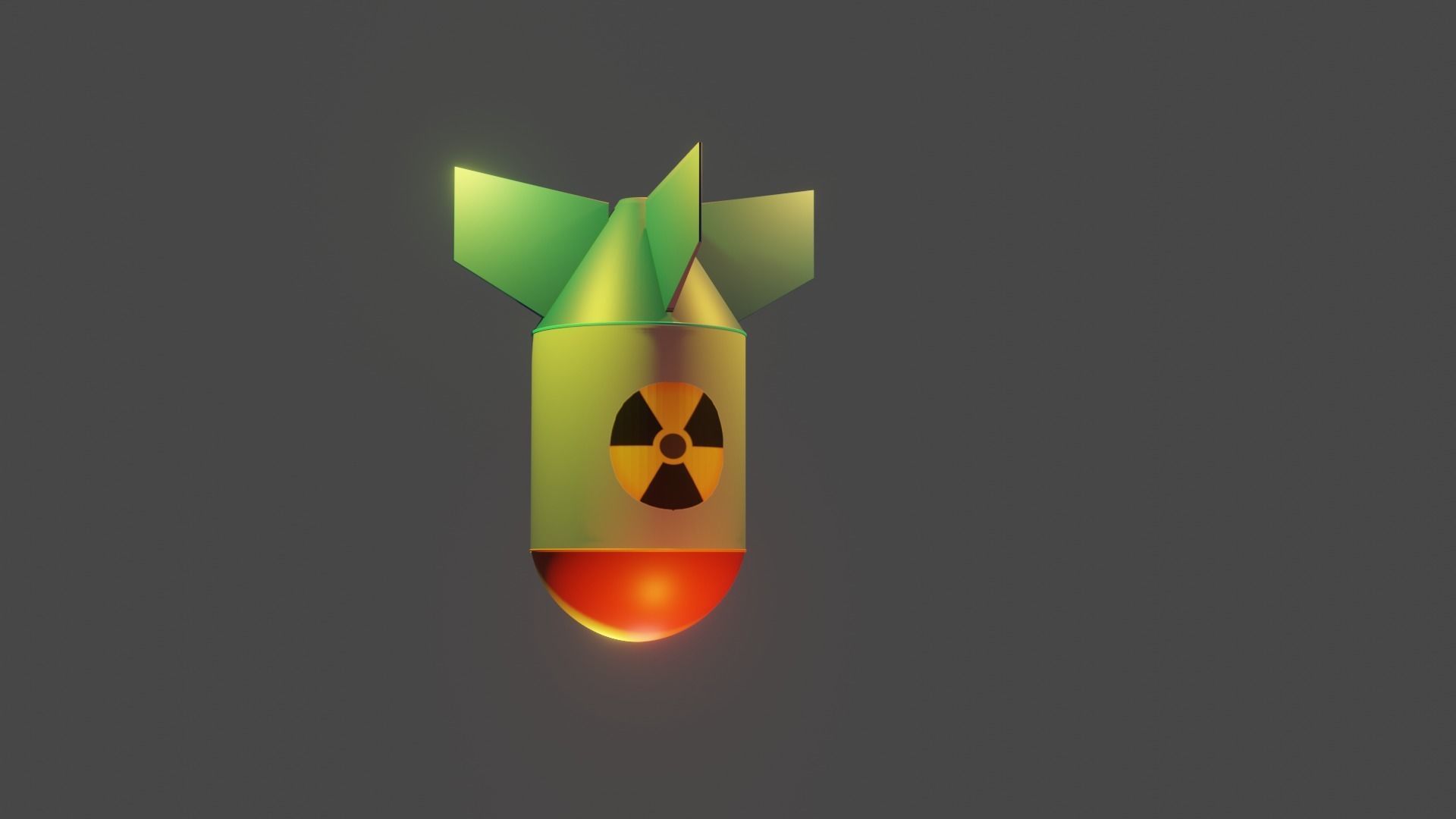 Nuclear warhead missile cartoon free VR / AR / low-poly 3D model | CGTrader