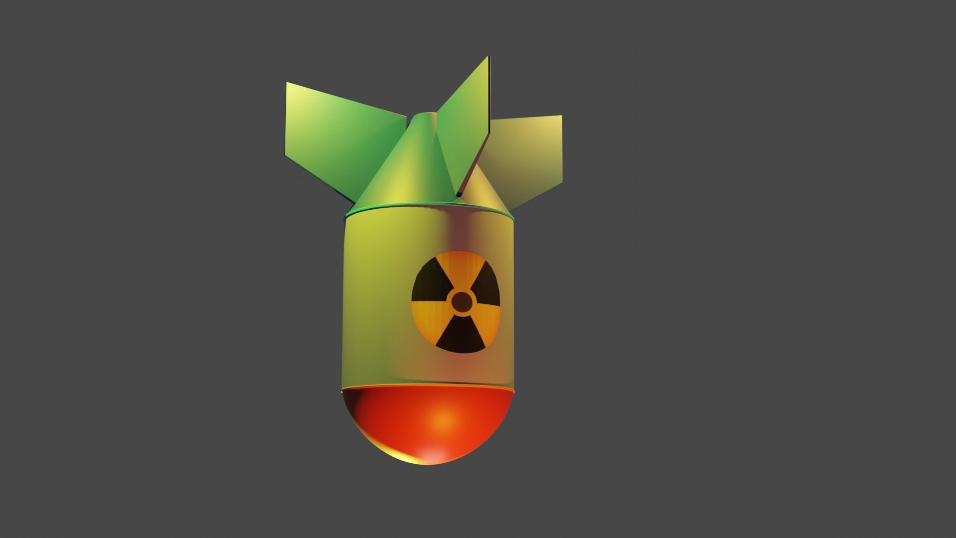 Nuclear warhead missile cartoon free VR / AR / low-poly 3D model | CGTrader