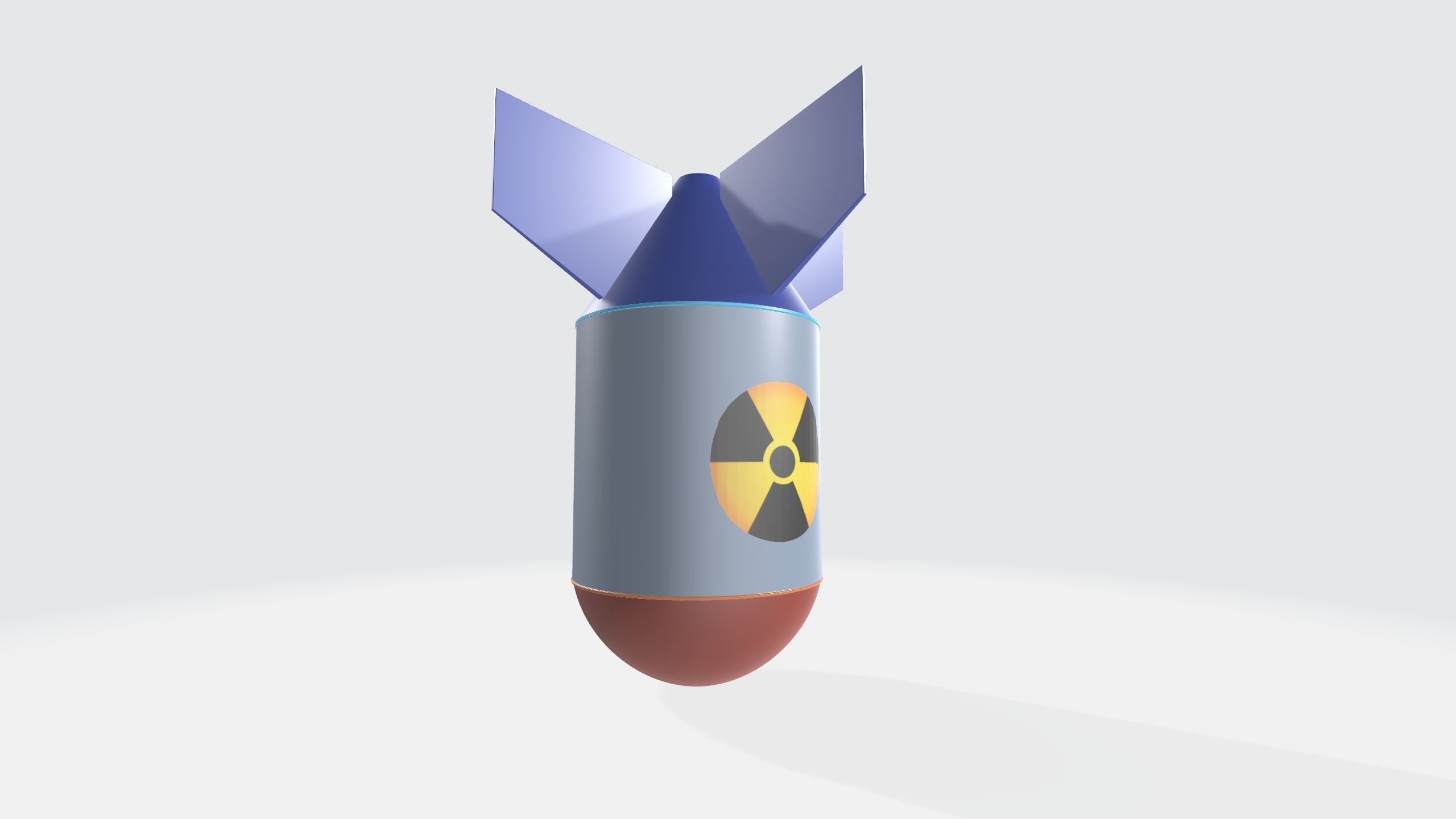 Nuclear warhead missile cartoon free VR / AR / low-poly 3D model | CGTrader