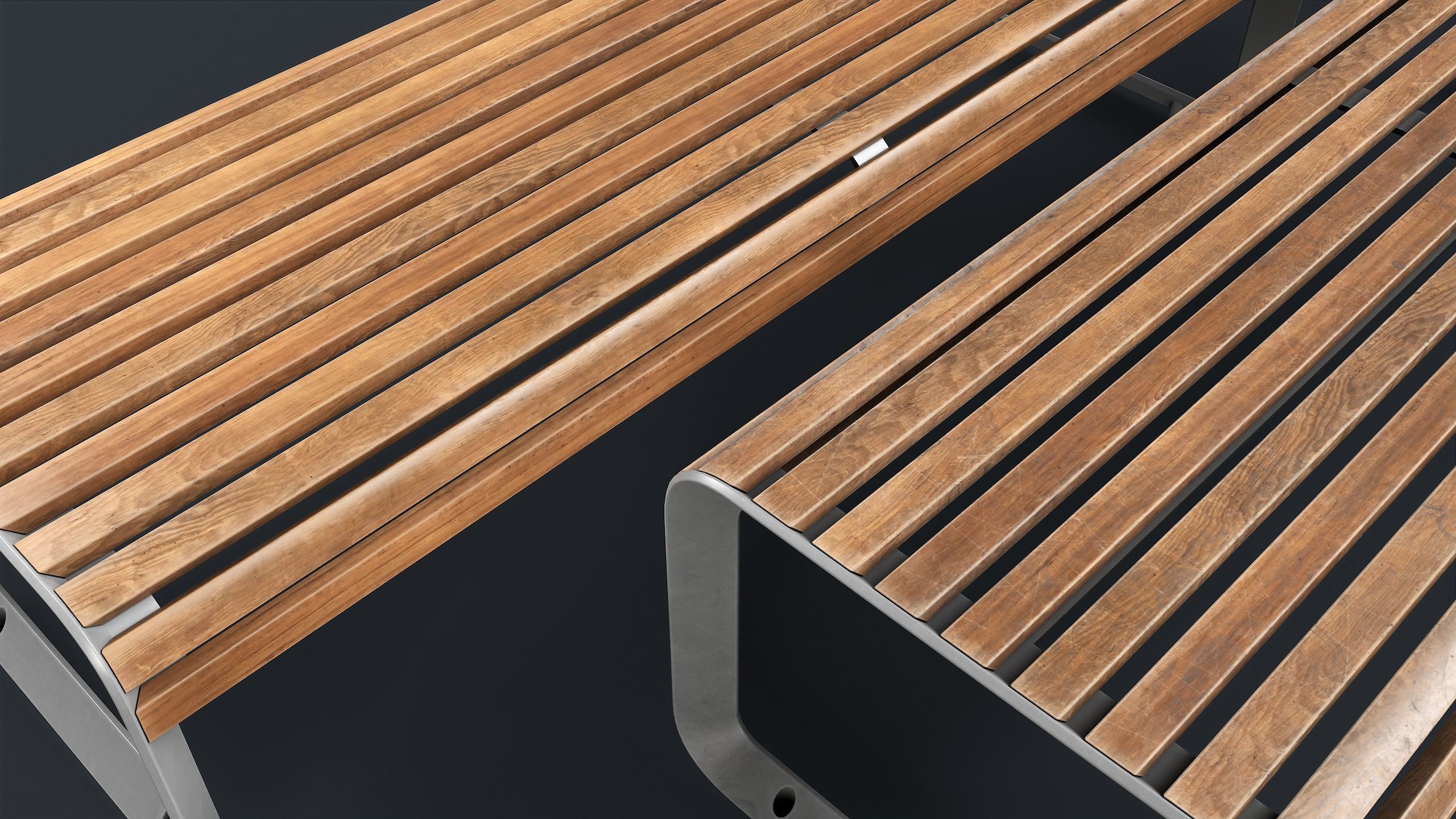3D model Modern Outdoor Bench 1 PBR Game Ready VR / AR / low-poly ...