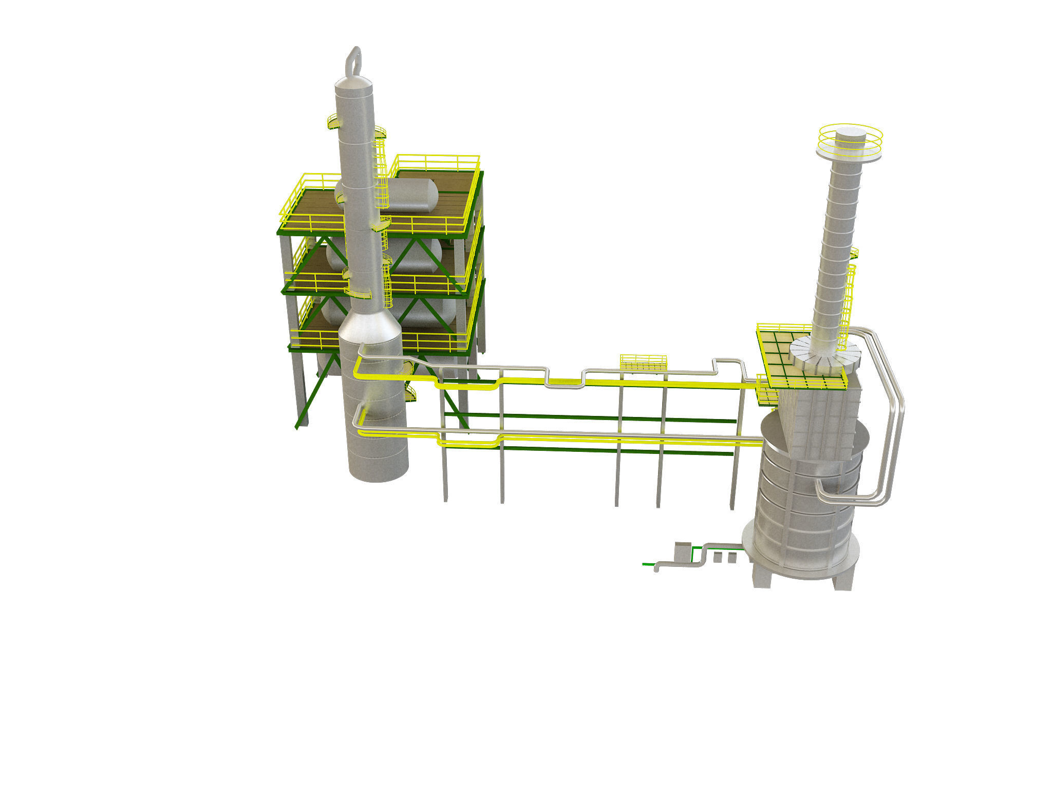 Oil And Gas Refinery Unit m6 3D model | CGTrader