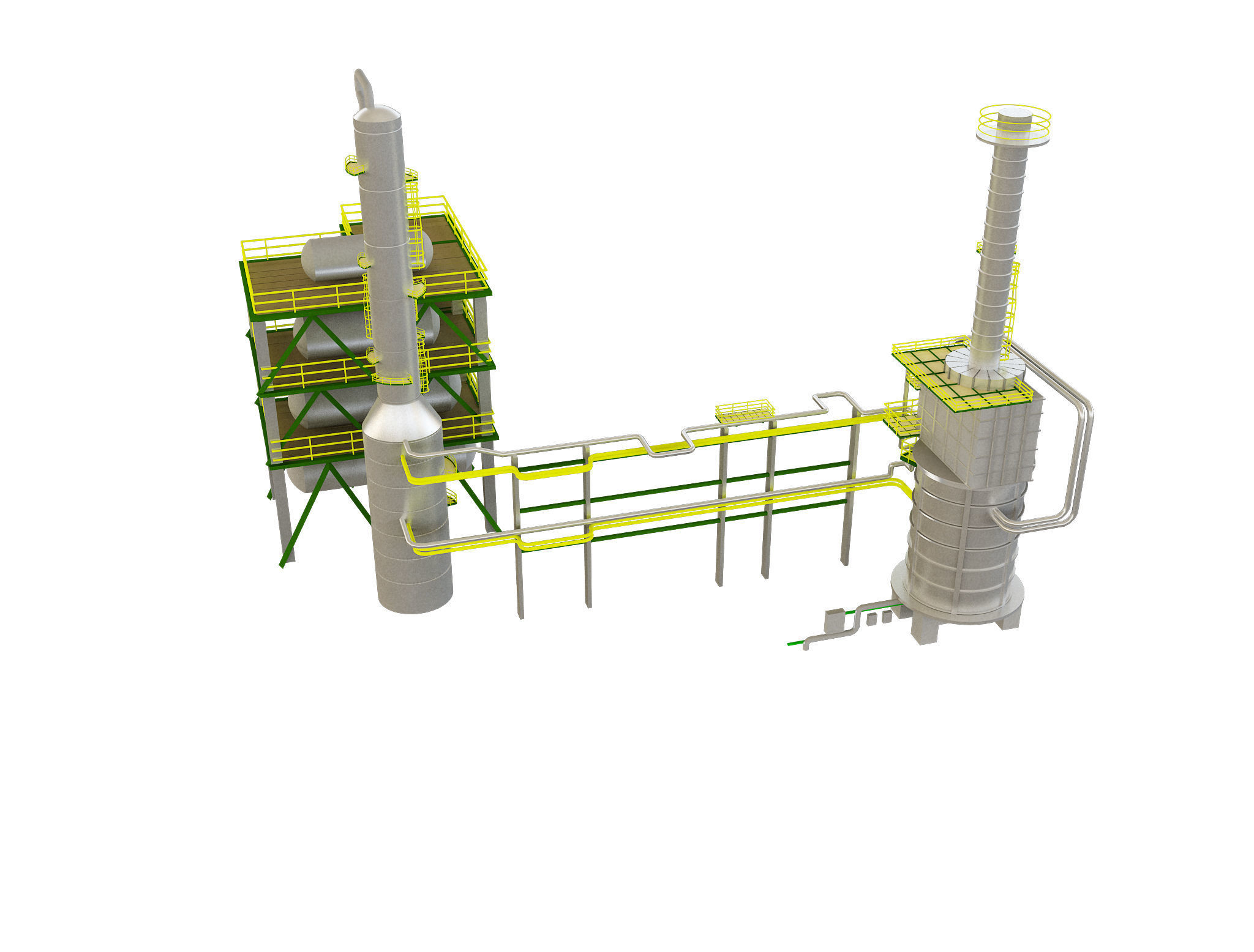 Oil And Gas Refinery Unit m6 3D model | CGTrader