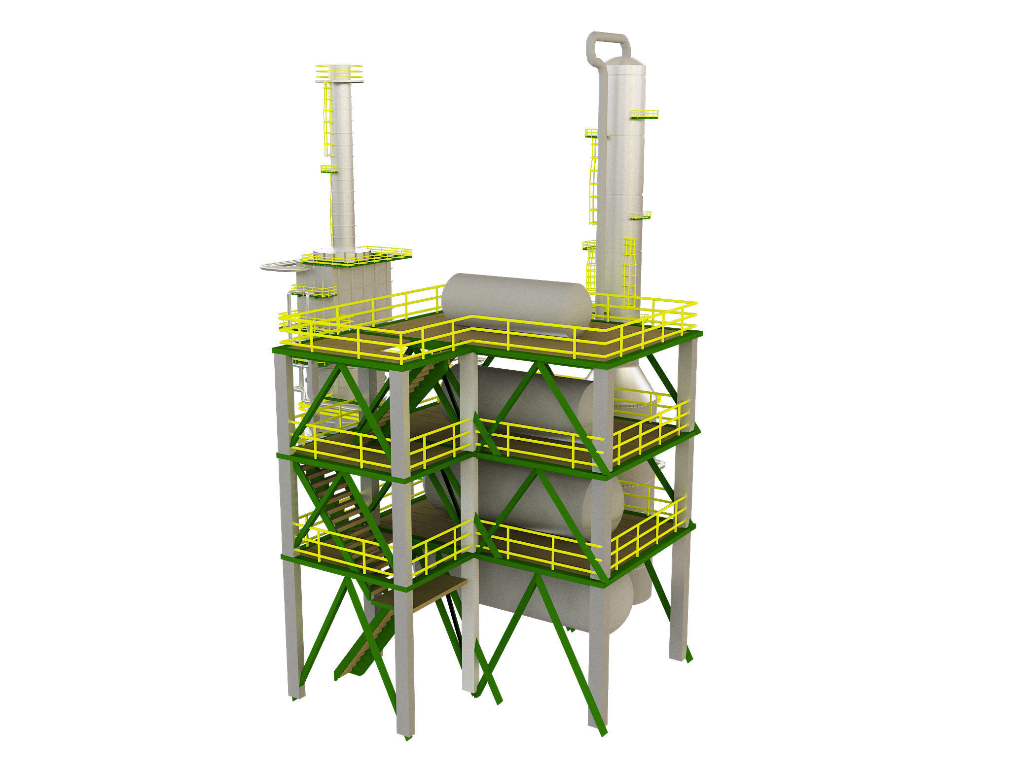 Oil And Gas Refinery Unit m6 3D model | CGTrader