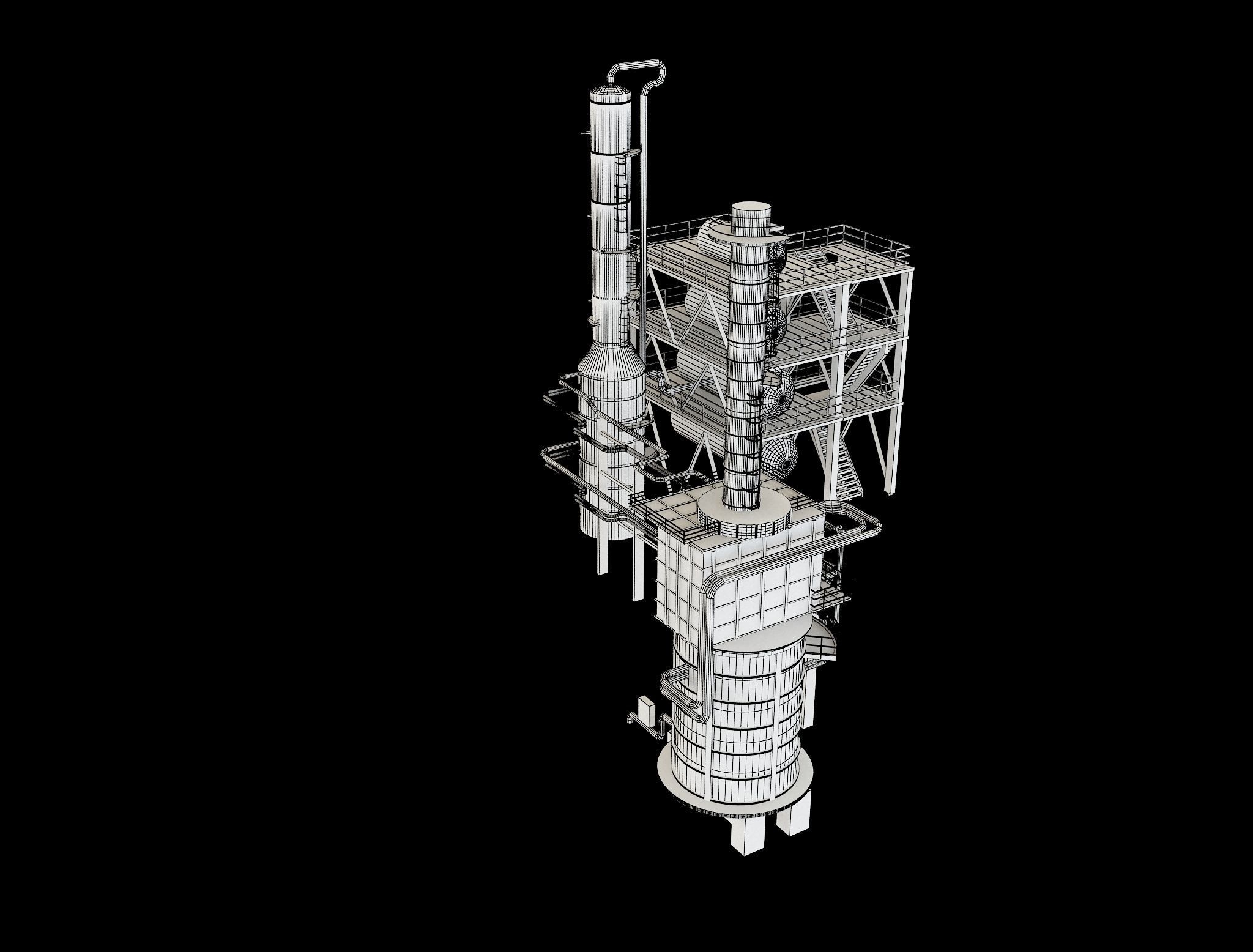 Oil And Gas Refinery Unit m6 3D model | CGTrader
