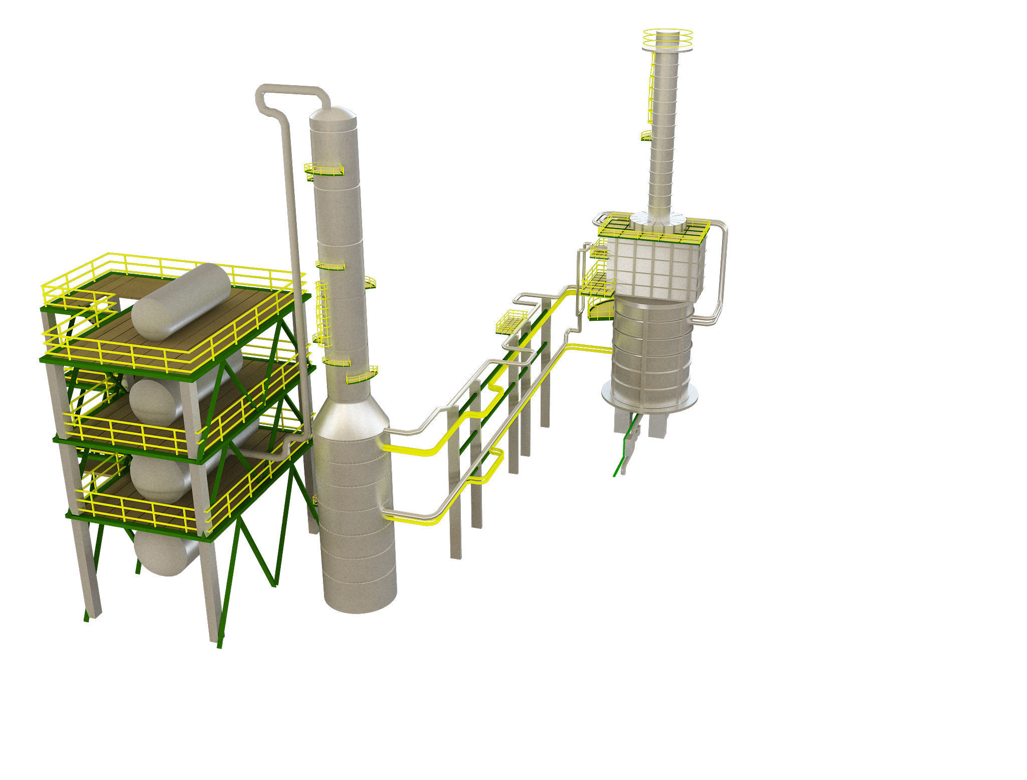 Oil And Gas Refinery Unit m6 3D model | CGTrader
