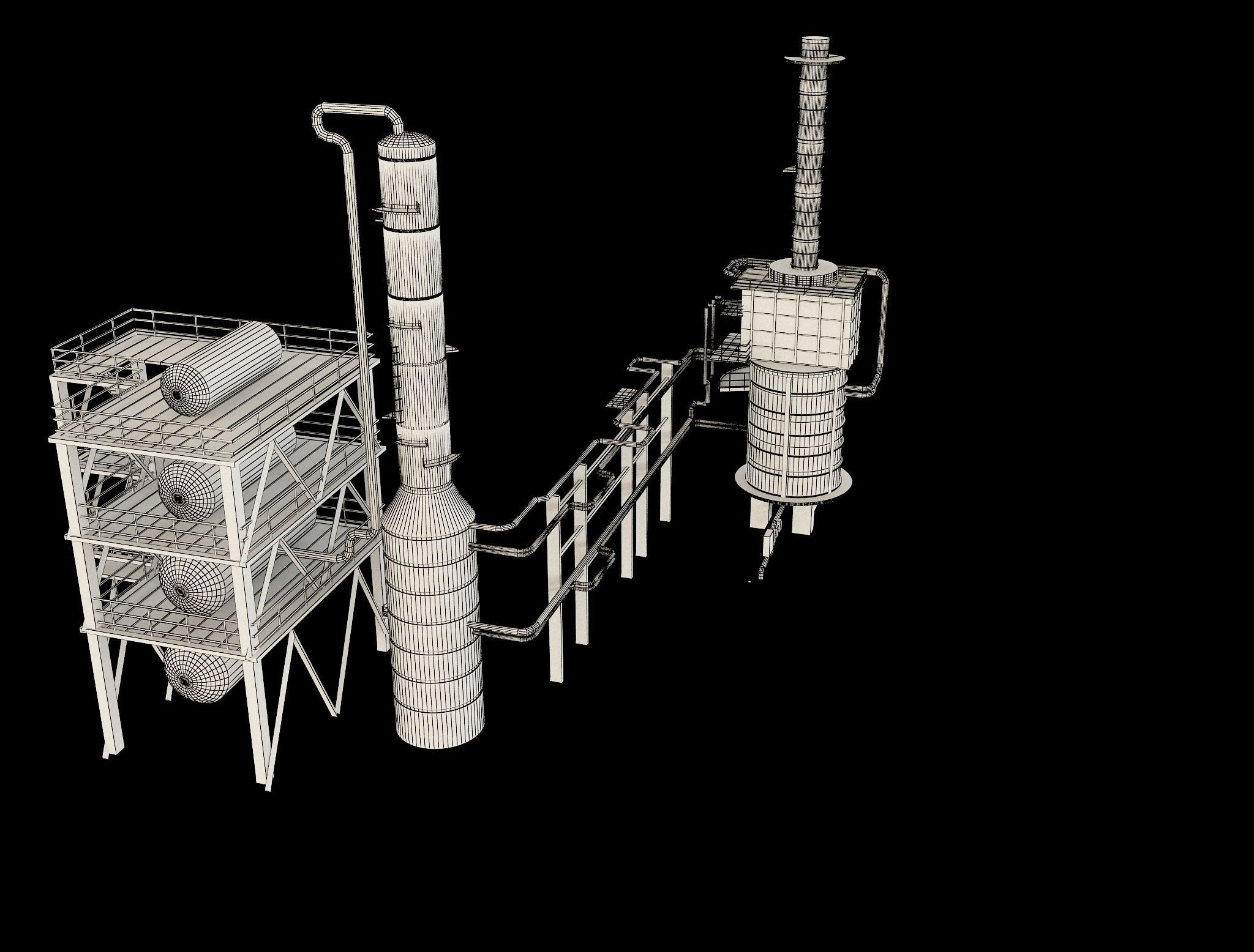Oil And Gas Refinery Unit m6 3D model | CGTrader