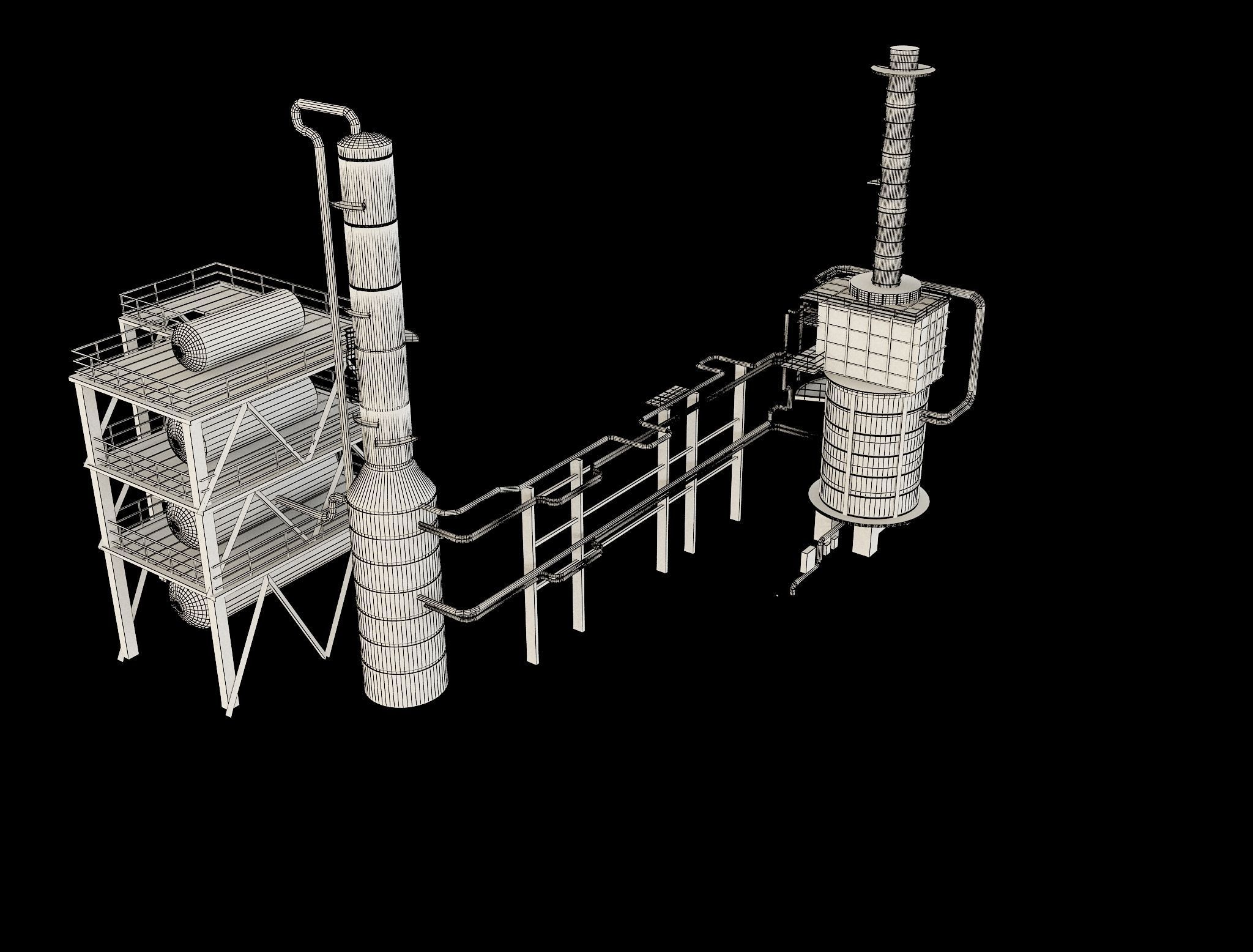 Oil And Gas Refinery Unit m6 3D model | CGTrader