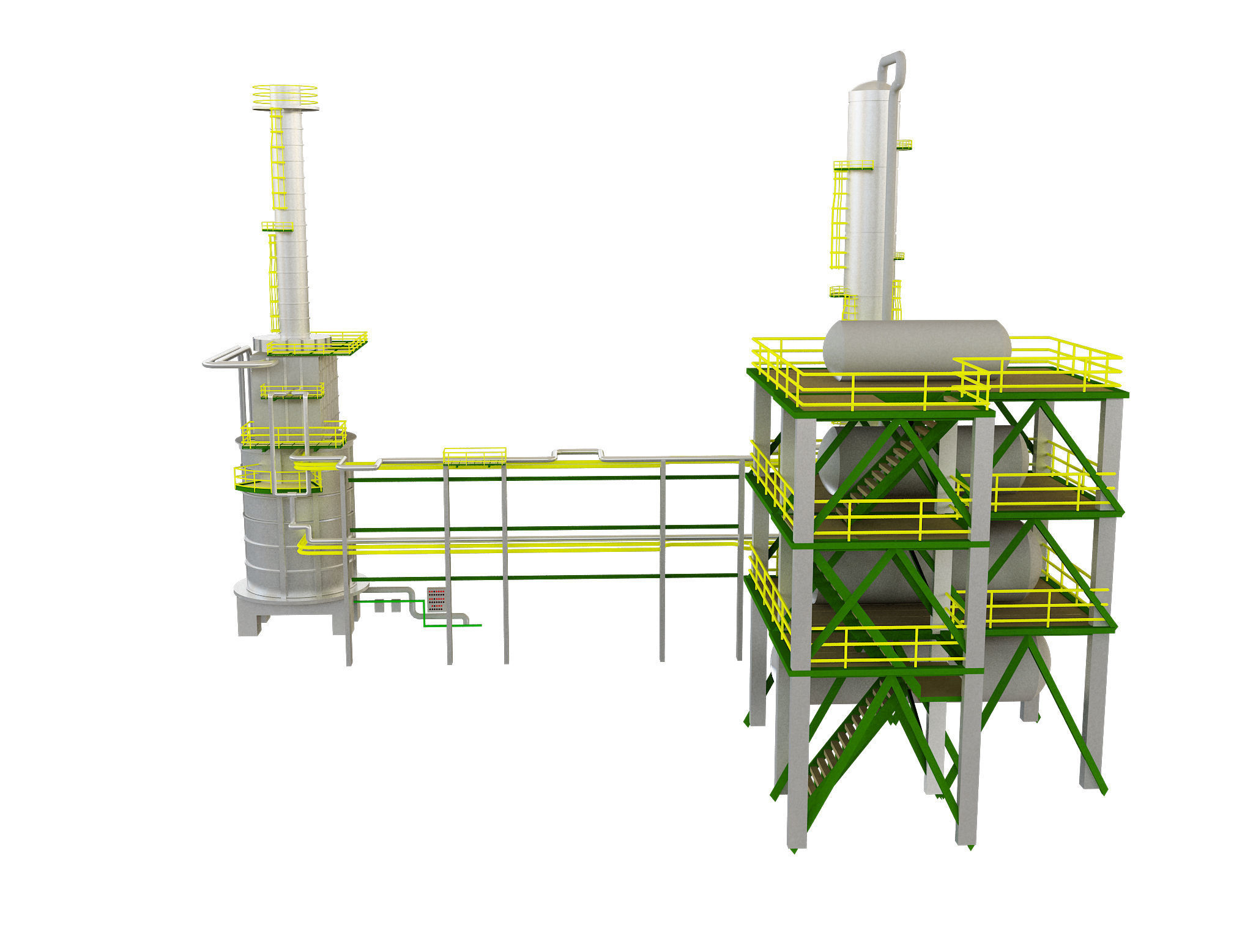 Oil And Gas Refinery Unit m6 3D model | CGTrader