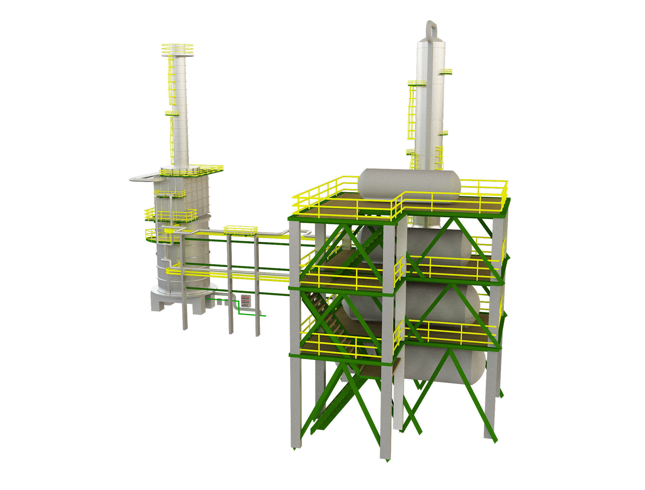 Oil And Gas Refinery Unit m6 3D model | CGTrader