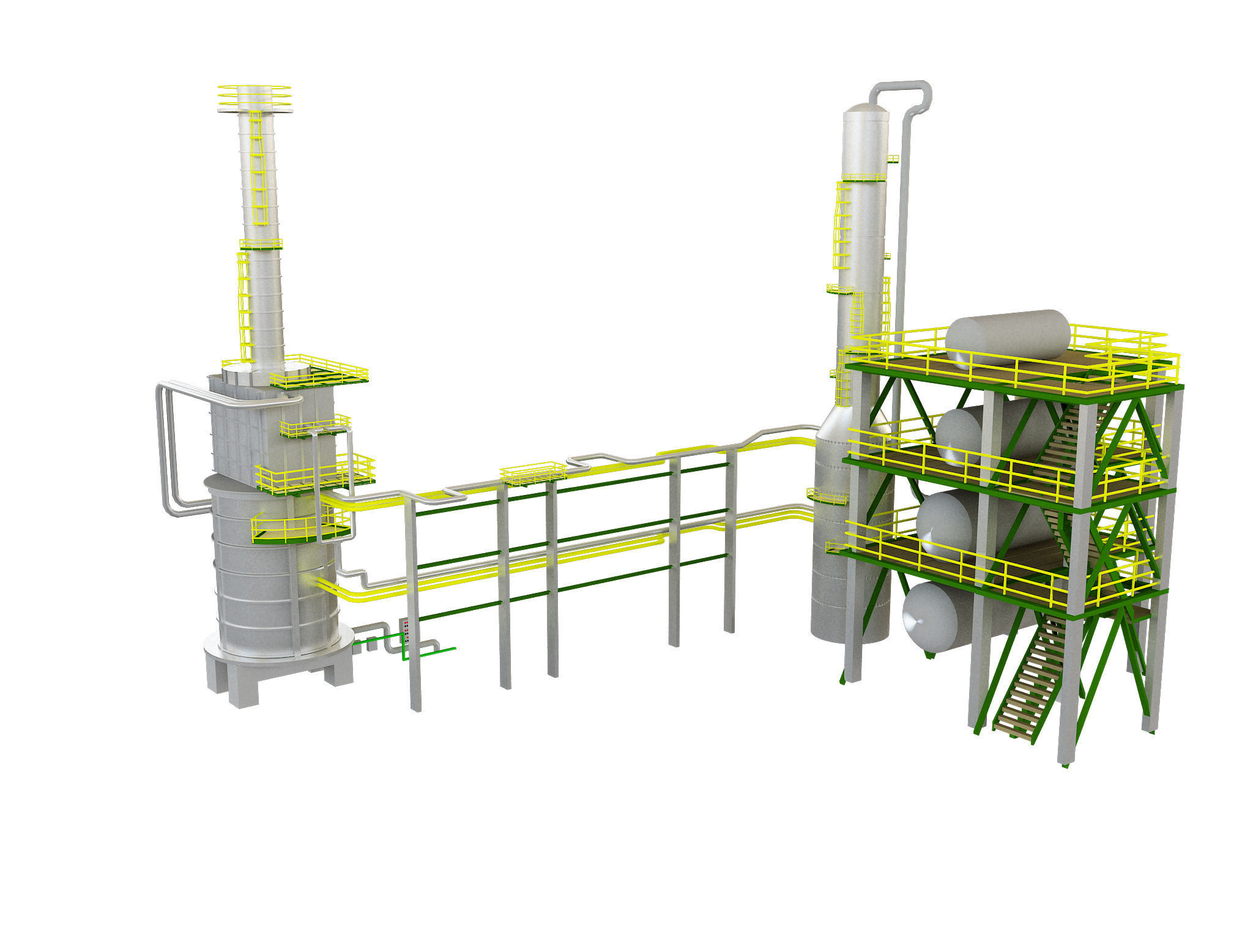 Oil And Gas Refinery Unit m6 3D model | CGTrader