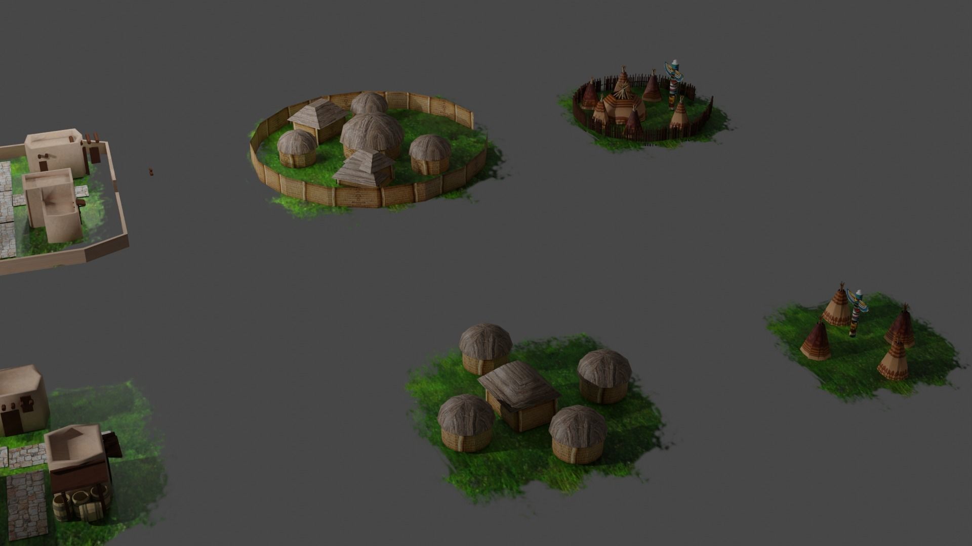 3D model Native American Settlements VR / AR / low-poly | CGTrader