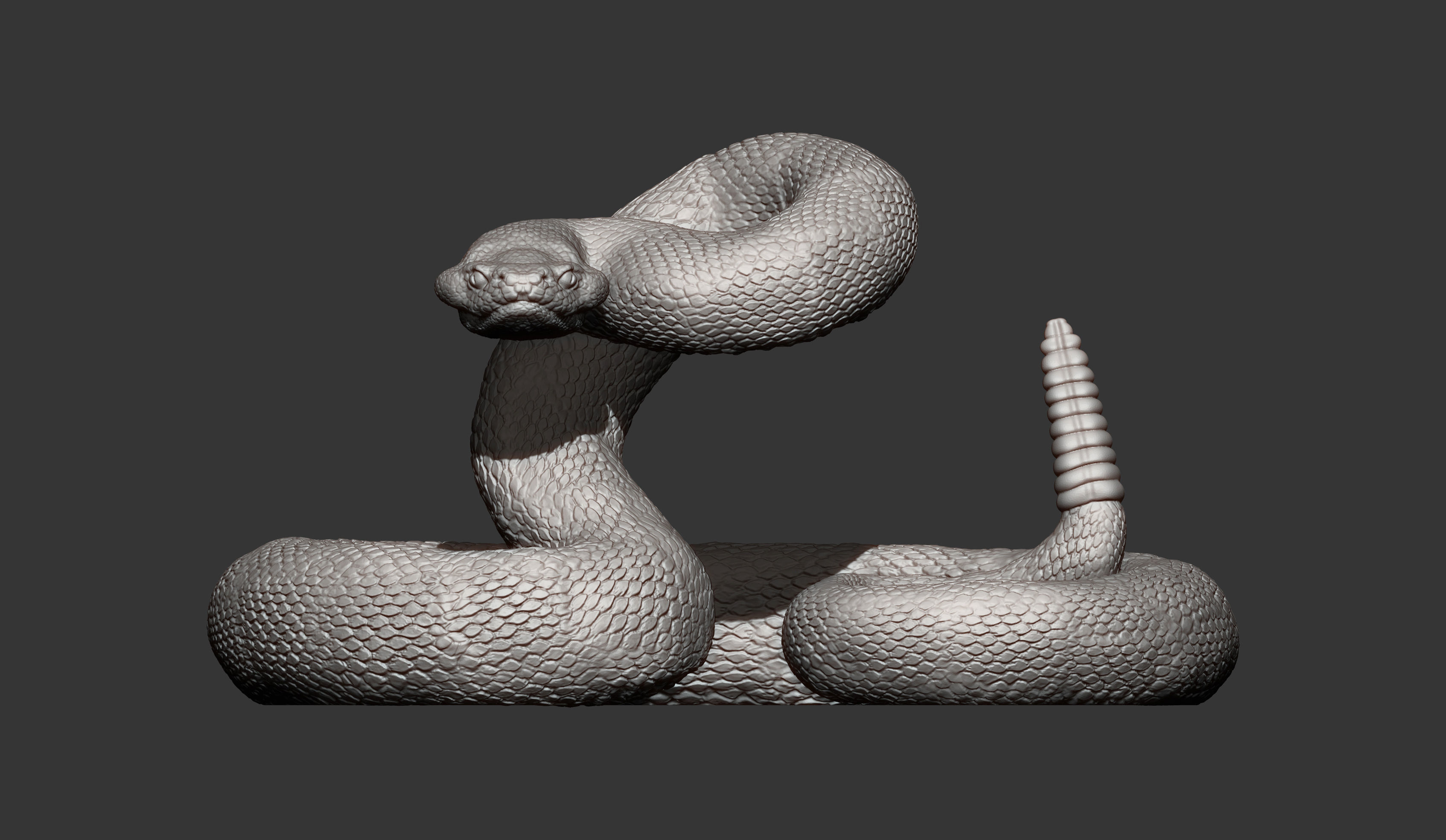 Rattlesnake snake 3D model 3D printable | CGTrader