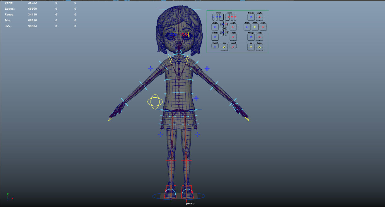 Cartoon Girl Rigged free 3D model rigged | CGTrader