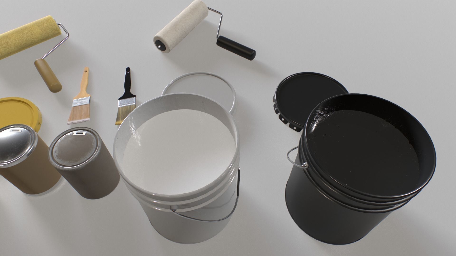 3D model Paint tools VR / AR / low-poly | CGTrader