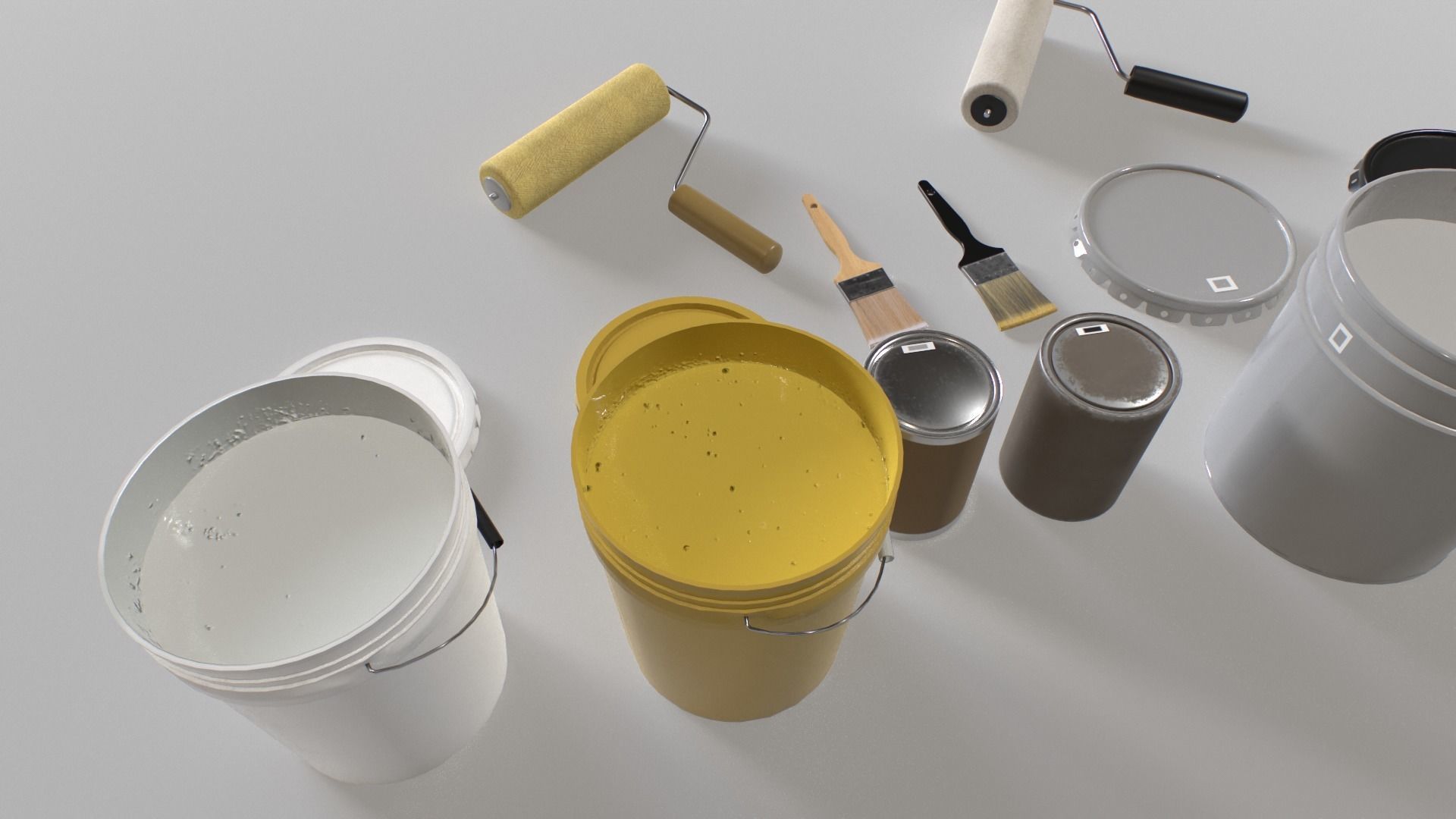 3D model Paint tools VR / AR / low-poly | CGTrader