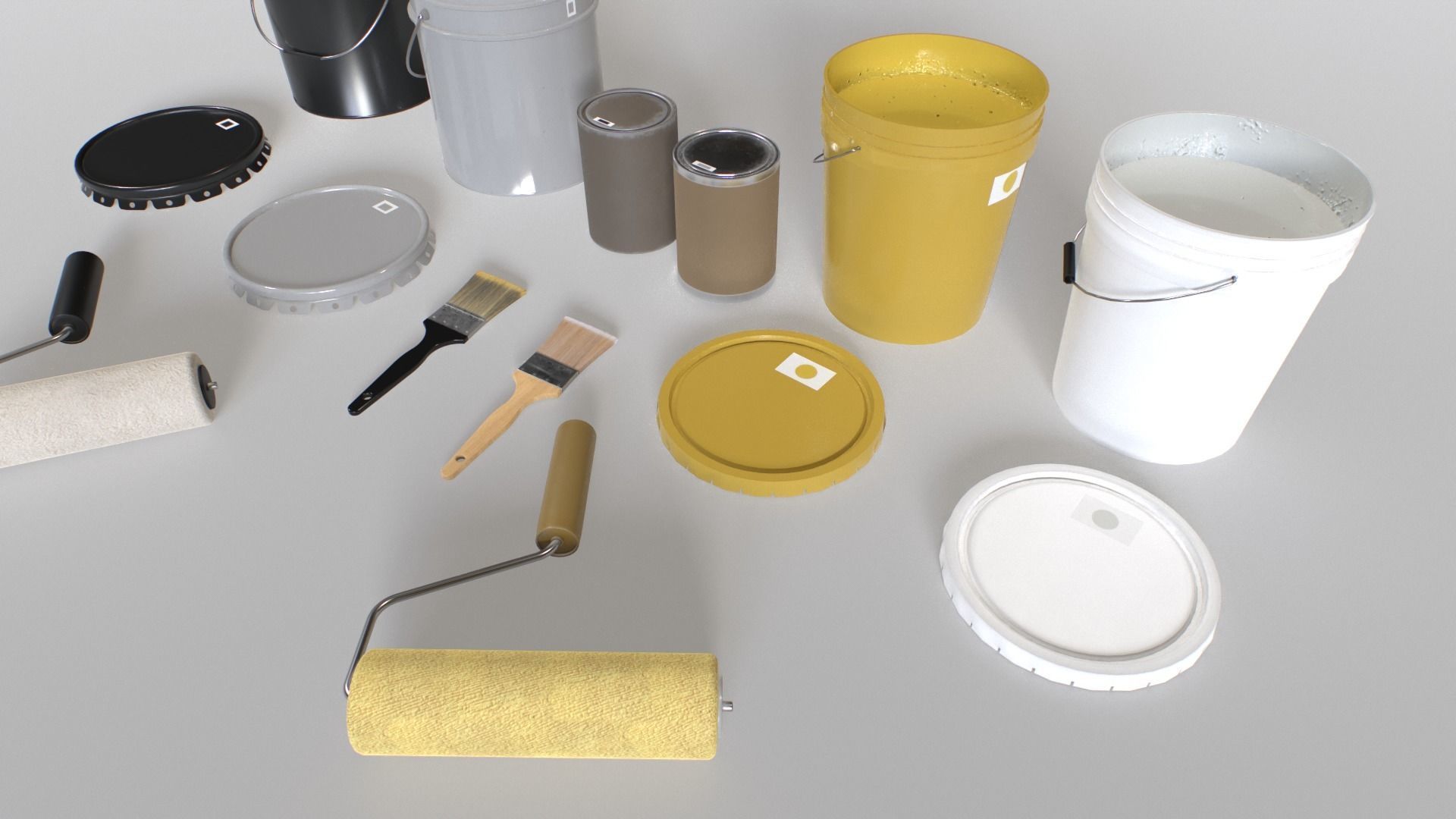 3D model Paint tools VR / AR / low-poly | CGTrader