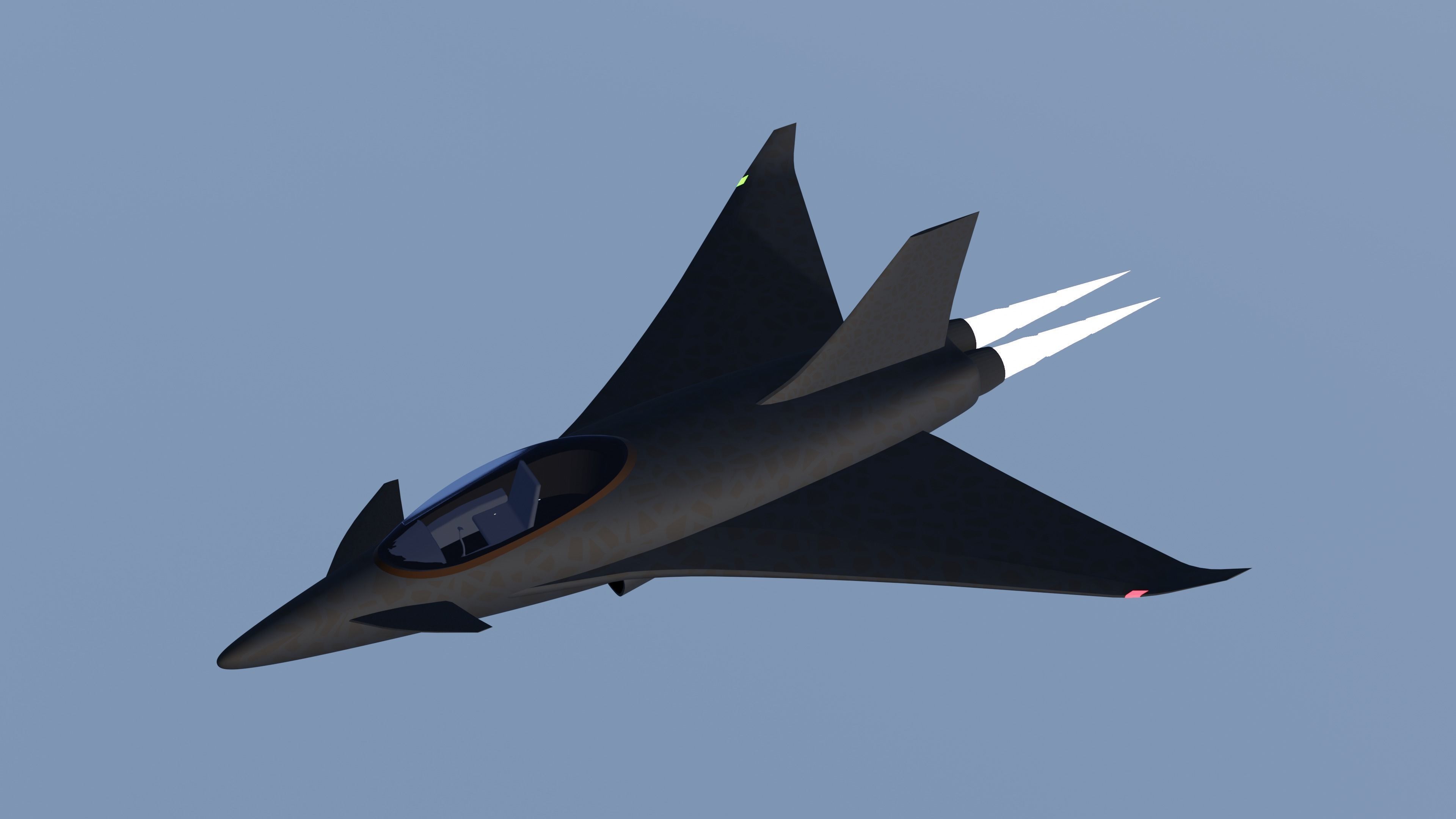 3D model Small Concept Fighter Jet VR / AR / low-poly | CGTrader