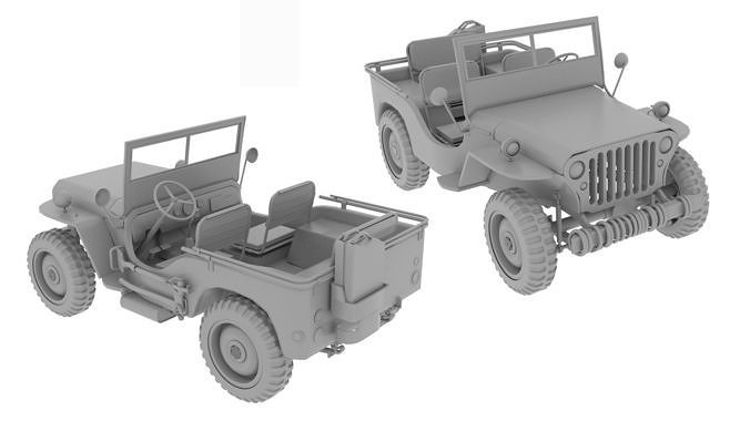 willy jeep basic 3D model | CGTrader