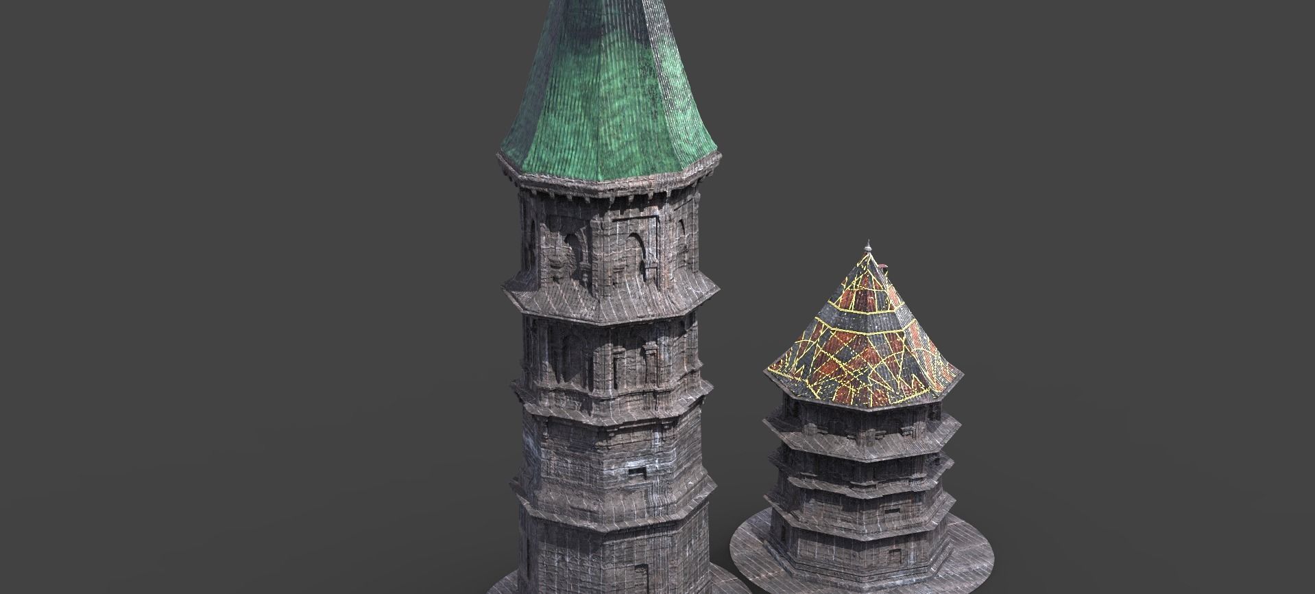 Germanic Medieval Tower 2 Designs 3D model | CGTrader