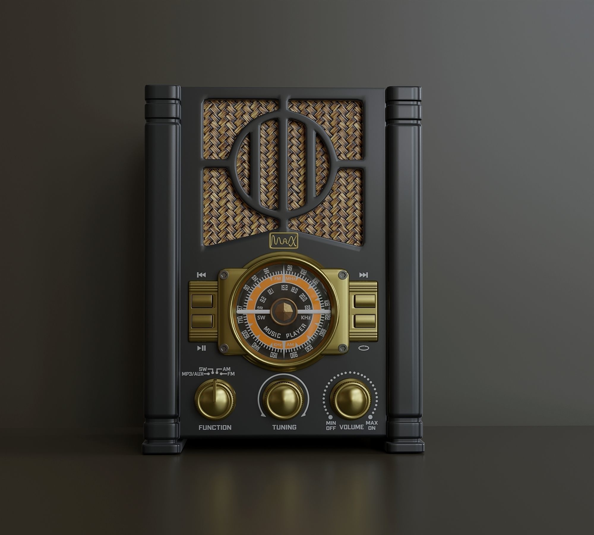 Portable radio receiver Max mr 420 3D model | CGTrader