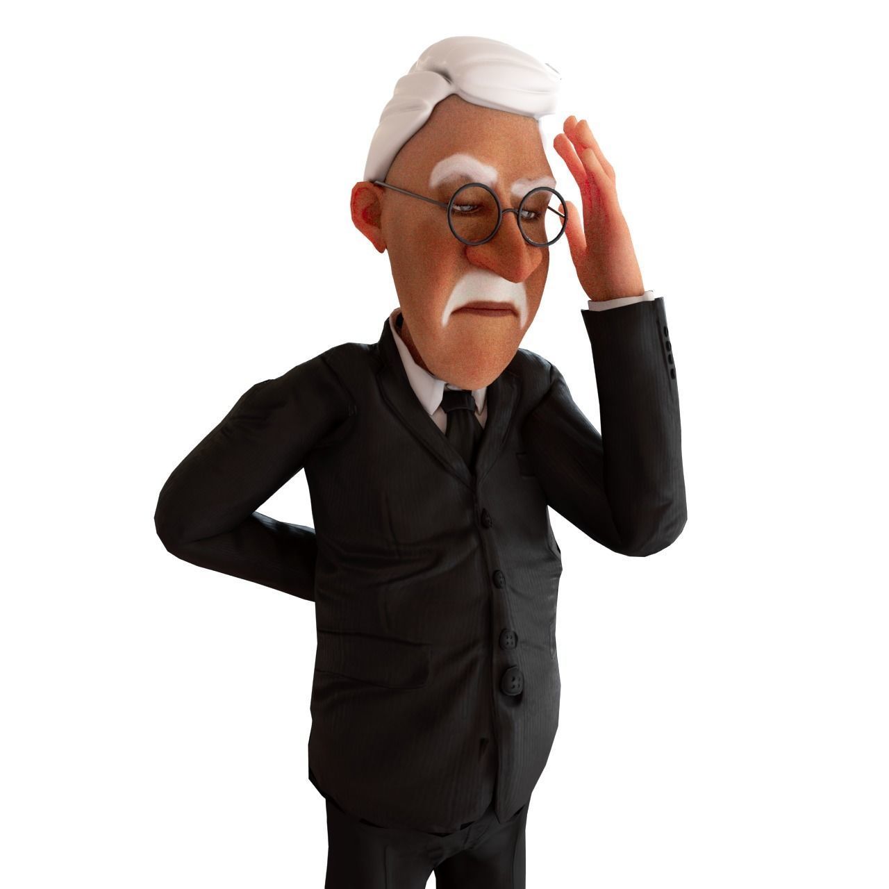 3D model Old Toon Business Man VR / AR / low-poly | CGTrader