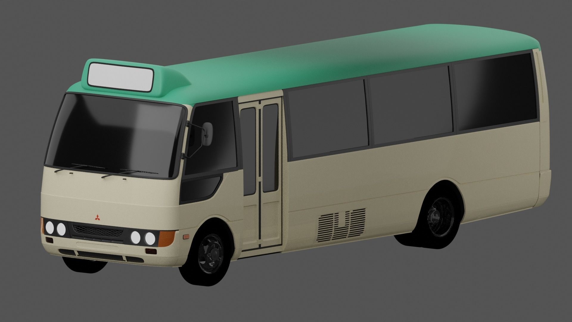 Mitsubishi Fuso Rosa Hong Kong Bus Low Roof 3D model | CGTrader