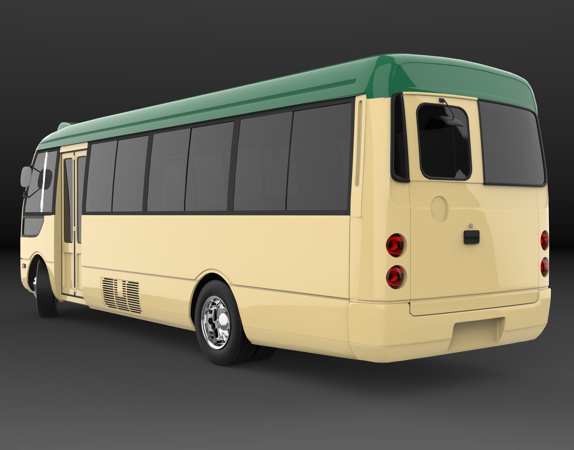 Mitsubishi Fuso Rosa Hong Kong Bus High Roof 3D model | CGTrader
