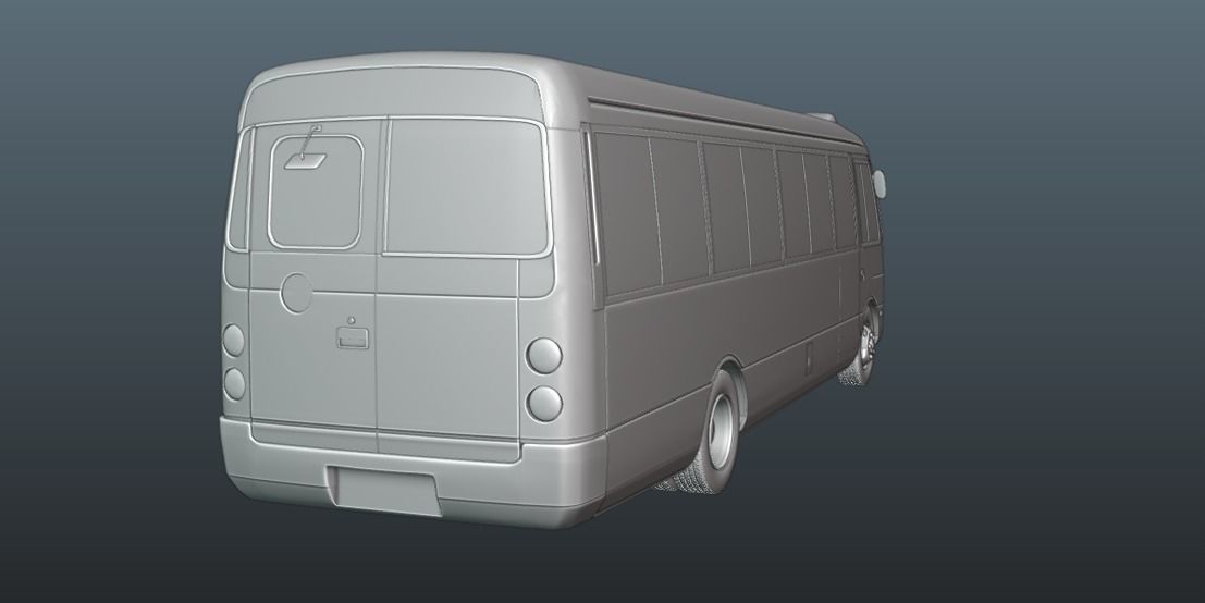 Mitsubishi Fuso Rosa Hong Kong Bus High Roof 3D model | CGTrader