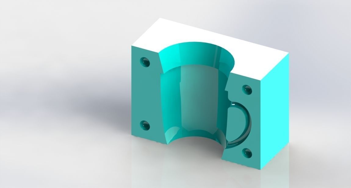 cup mould box 3D model 3D printable | CGTrader