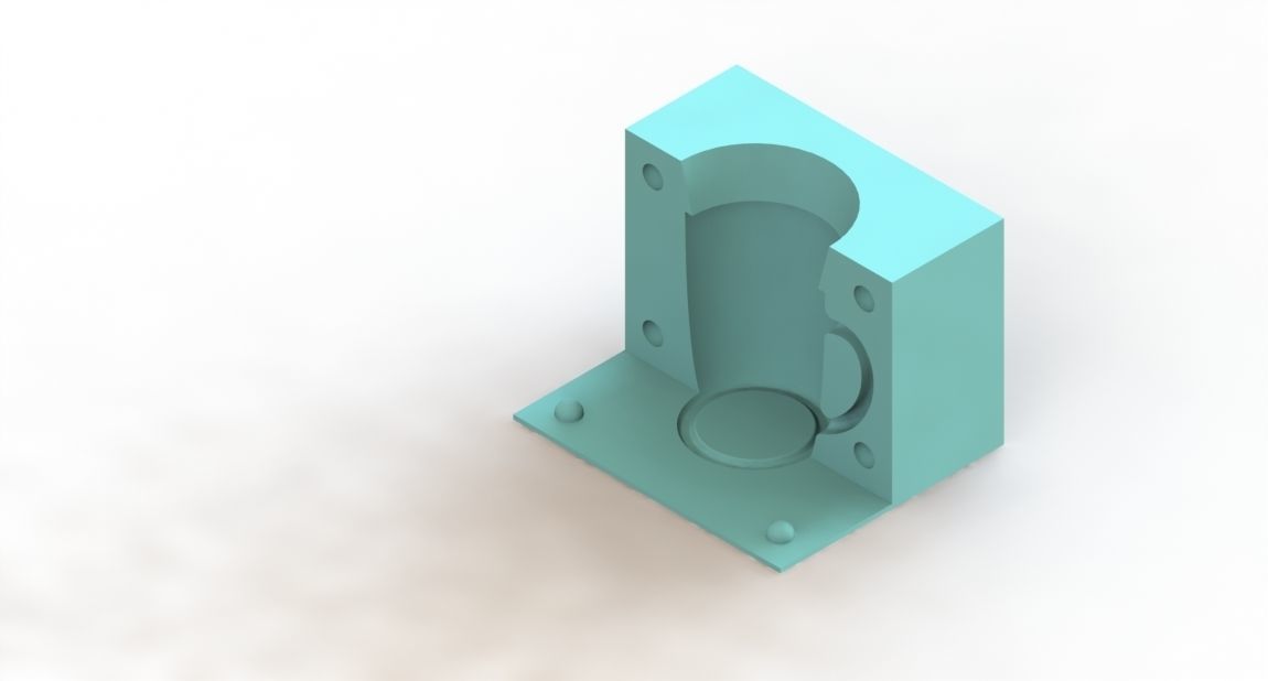 cup mould box 3D model 3D printable | CGTrader