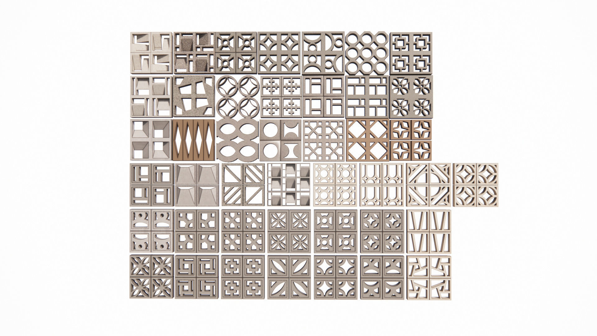 Brick Roster partitions wall 3d model 3D model | CGTrader