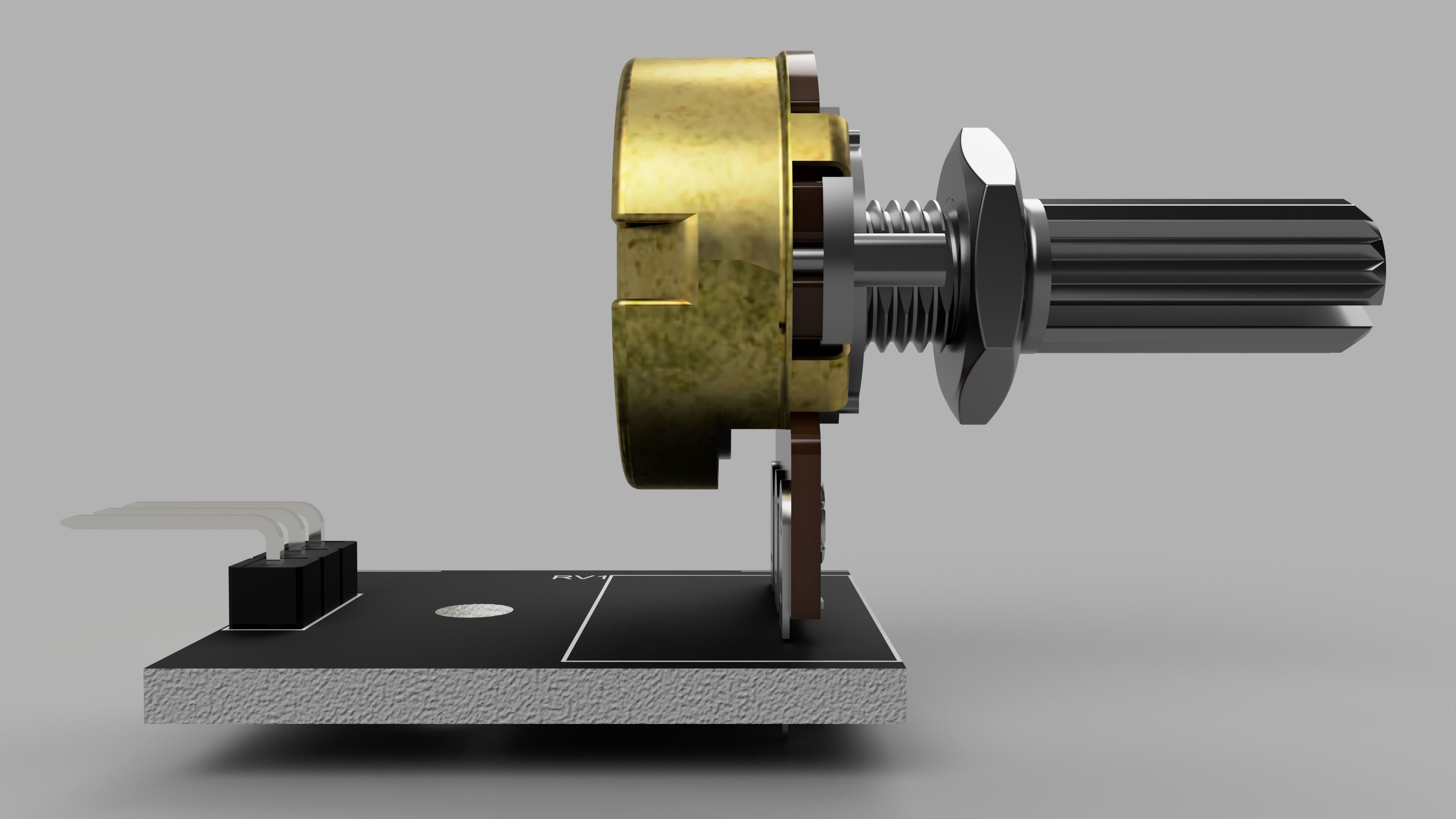 10K Potentiometer with PCB Board 3D model 3D printable | CGTrader