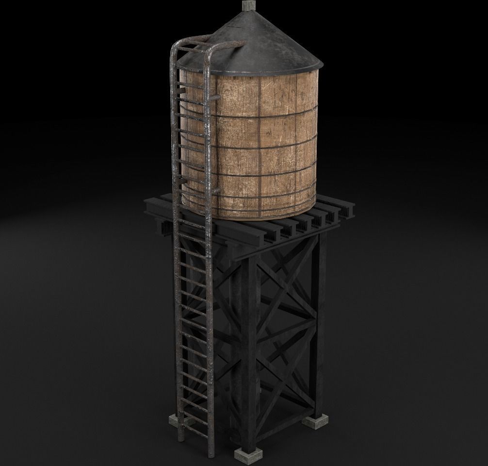 3D model reservoir 3d model PBR water tower VR / AR / low-poly | CGTrader