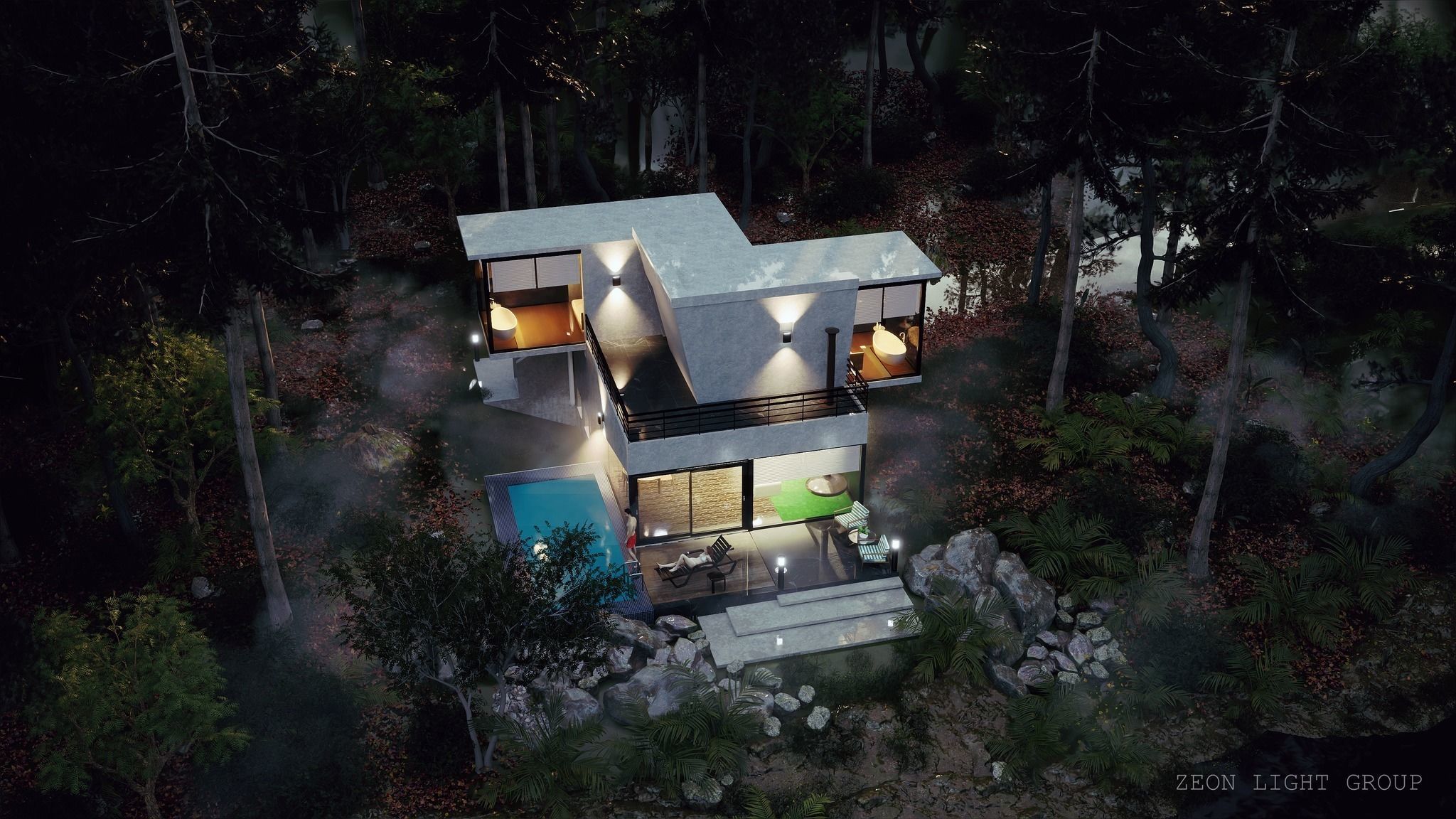 Native Revit Forest House 3D model | CGTrader