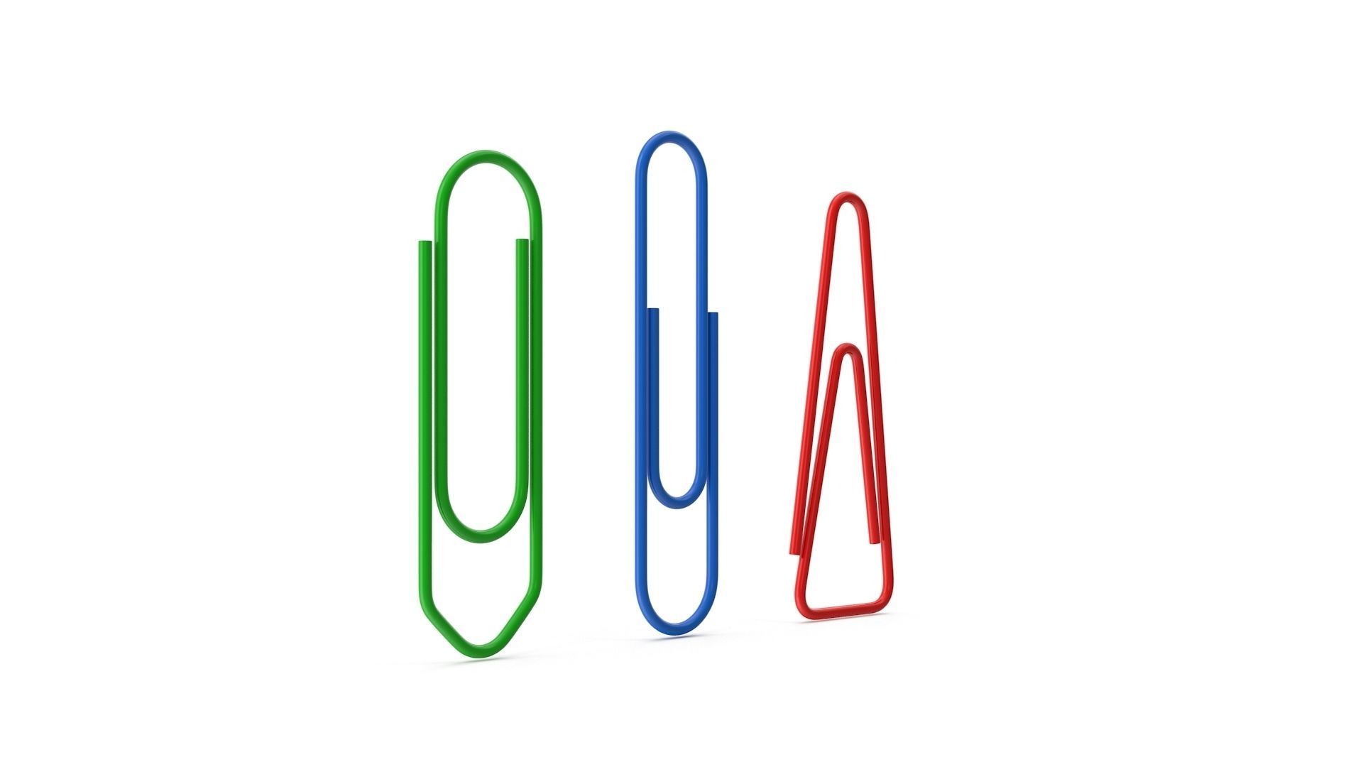 3D model Paper Clip Set VR / AR / low-poly | CGTrader