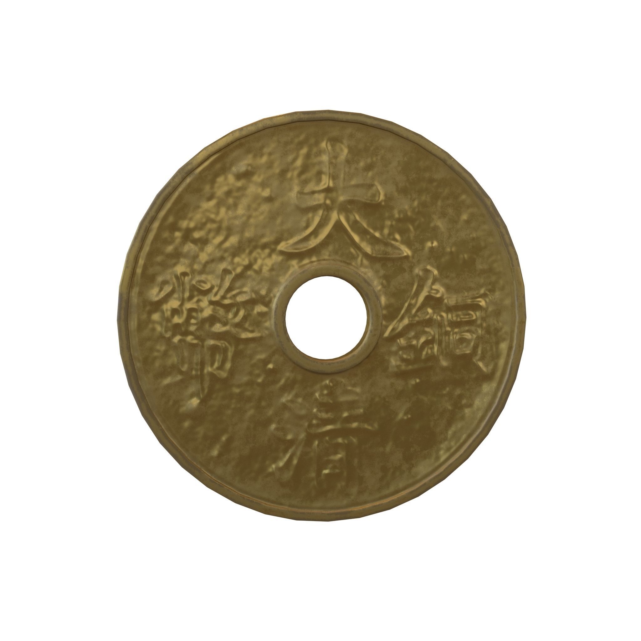 3D model Tai Ching Ti Kuo Copper One-Mil Coin v1 001 VR / AR / low-poly ...