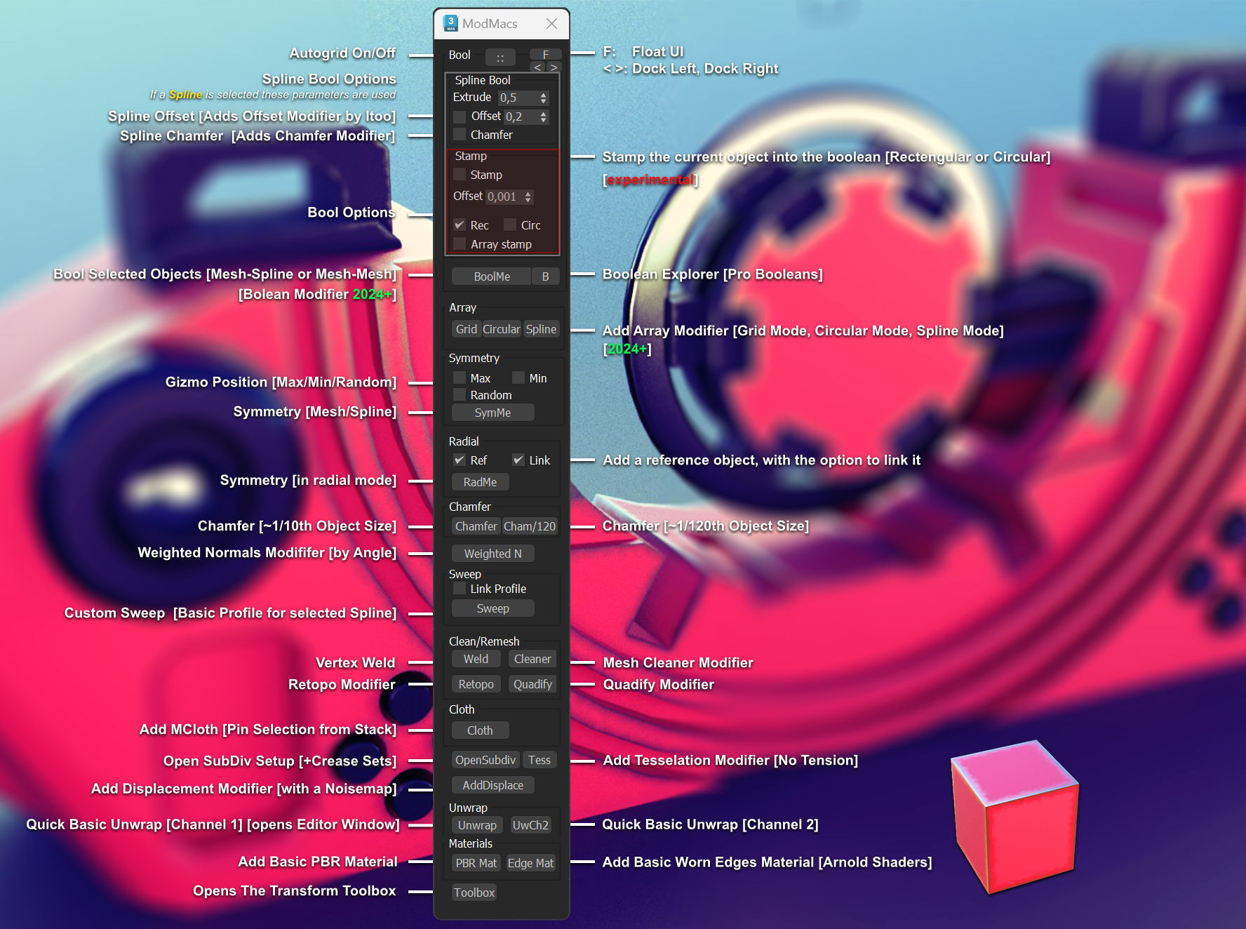 Modmac Script Modelling Macros For 3dsmax Updated 2024 Free 3d