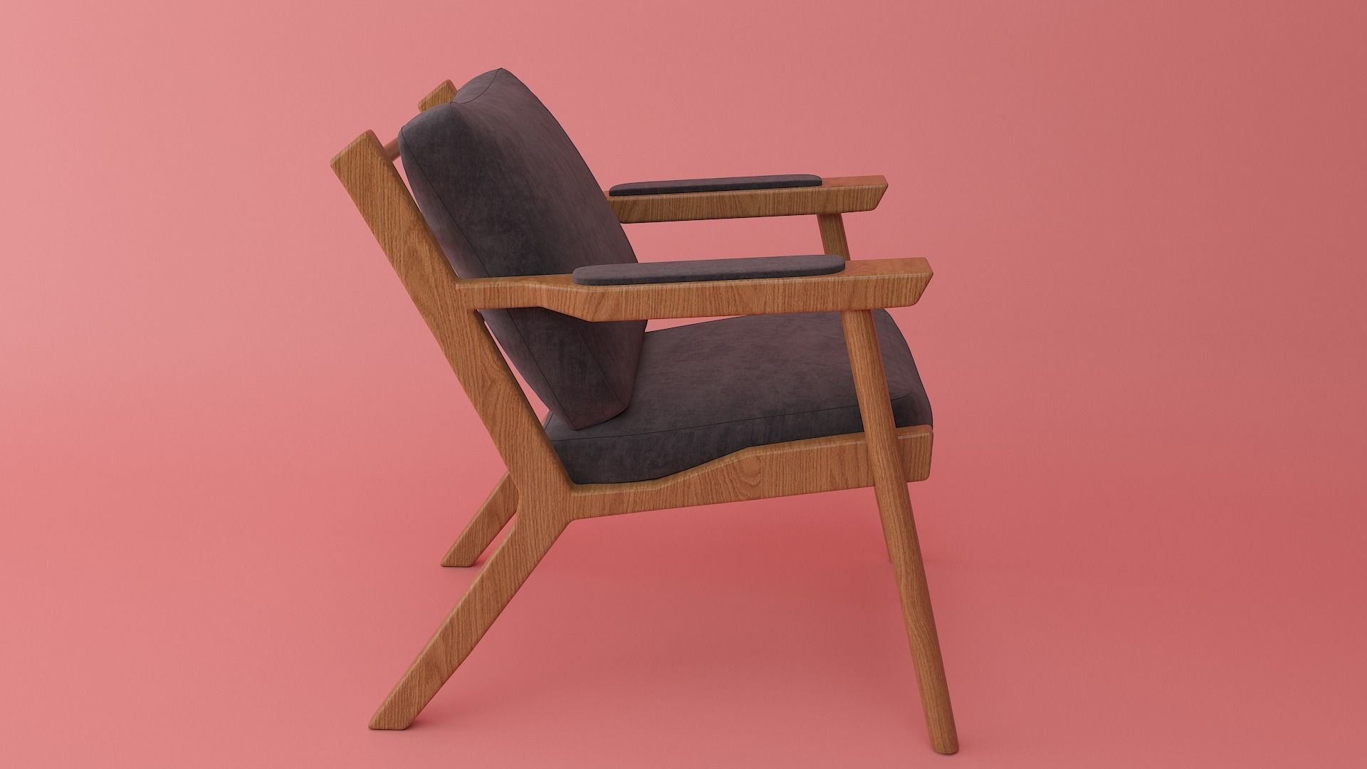 3D model custom design wooden chair VR / AR / low-poly | CGTrader