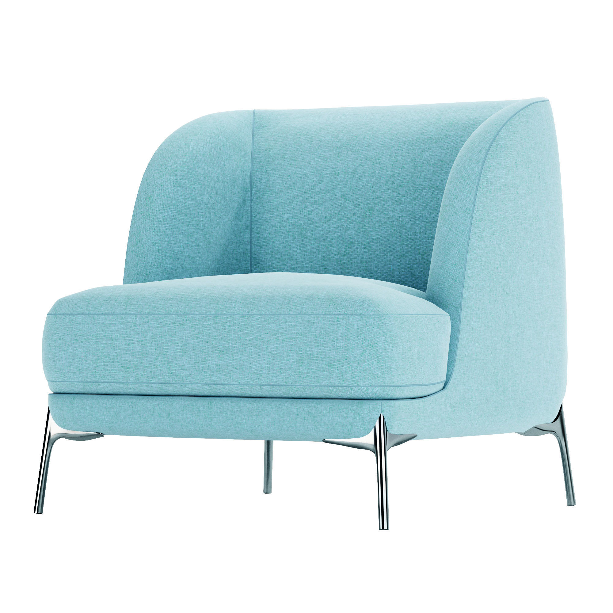 3D model VELVET Armchair Pouf Novamobil VR / AR / low-poly | CGTrader