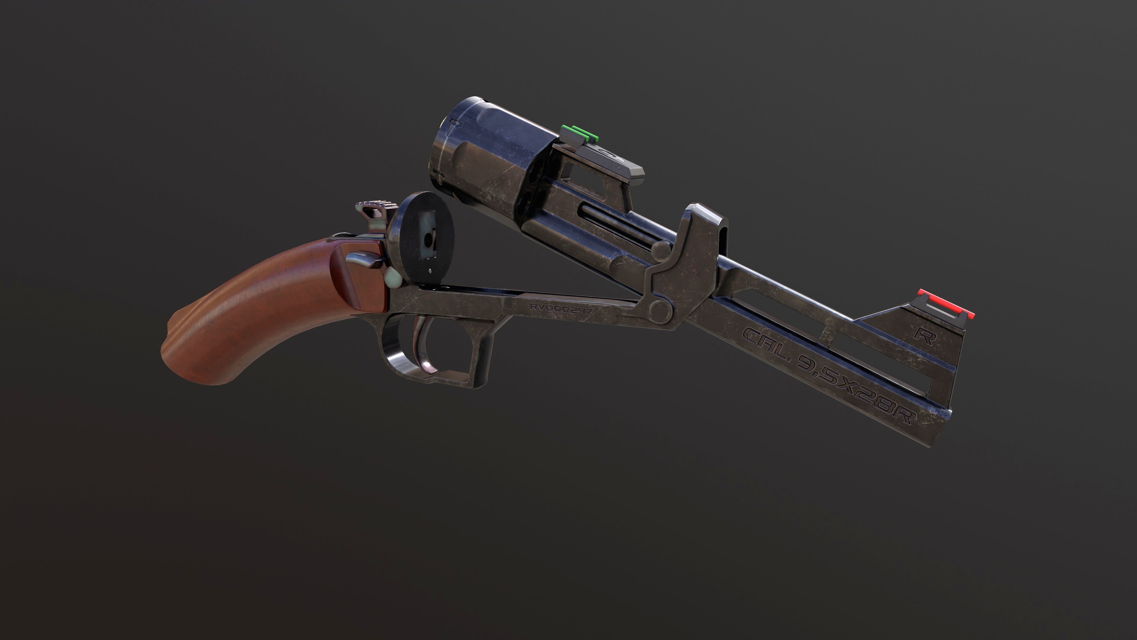 3D model Concept Design Revolver Anesthesia Bluing with Accessories VR ...