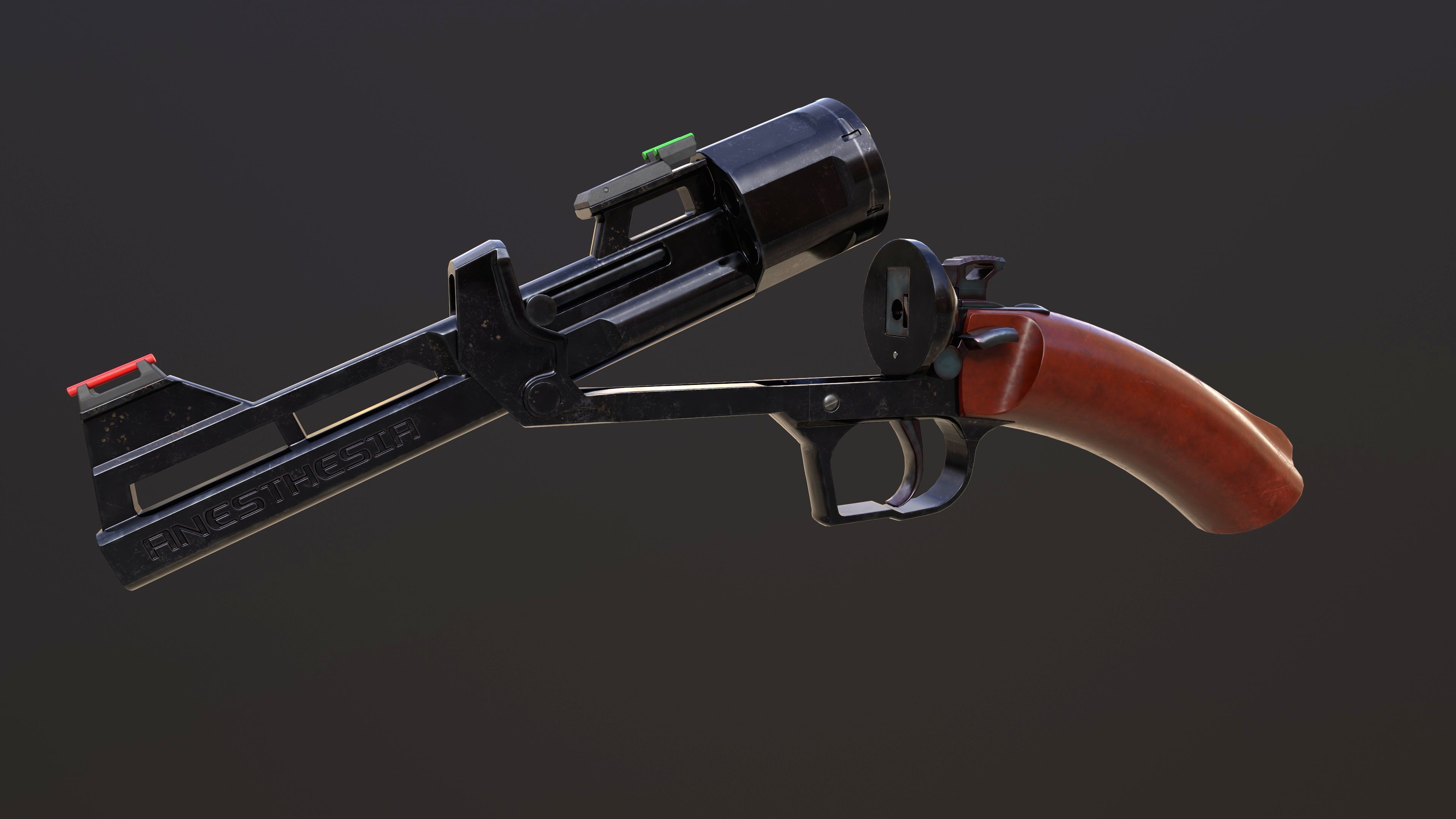 3D model Concept Design Revolver Anesthesia Bluing with Accessories VR ...