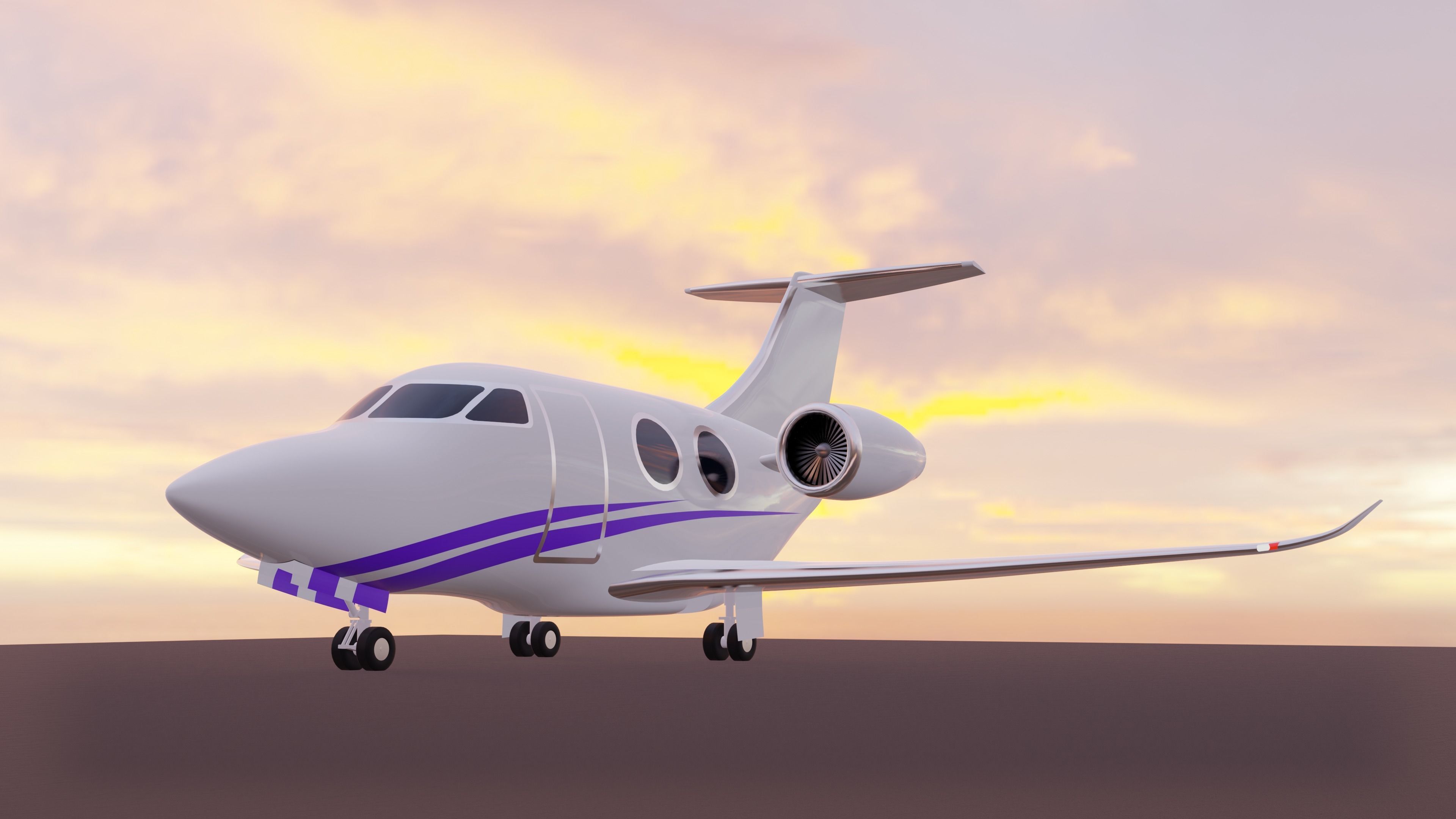 3D model Private Jet - Small VR / AR / low-poly | CGTrader
