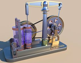 Animated Steam engine 3D Models | CGTrader