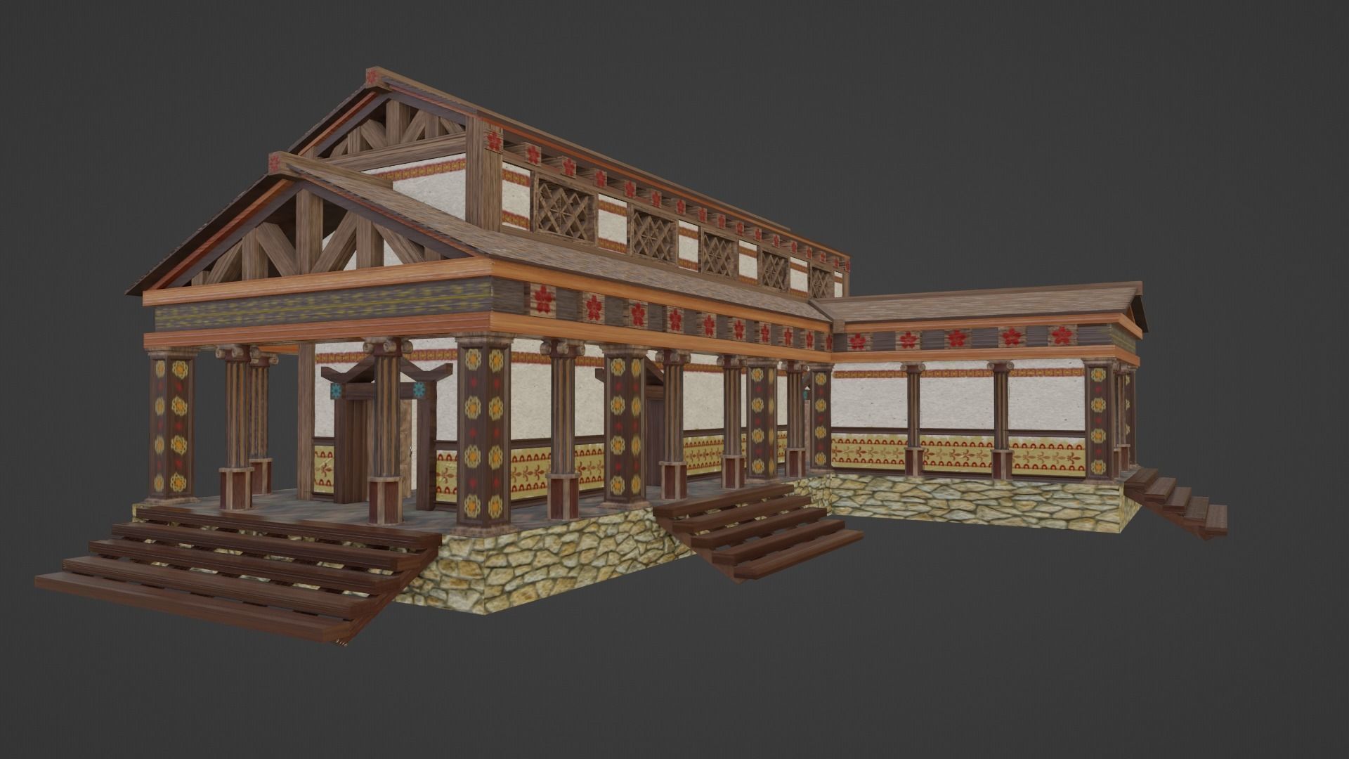3D model Ancient Public Building VR / AR / low-poly | CGTrader