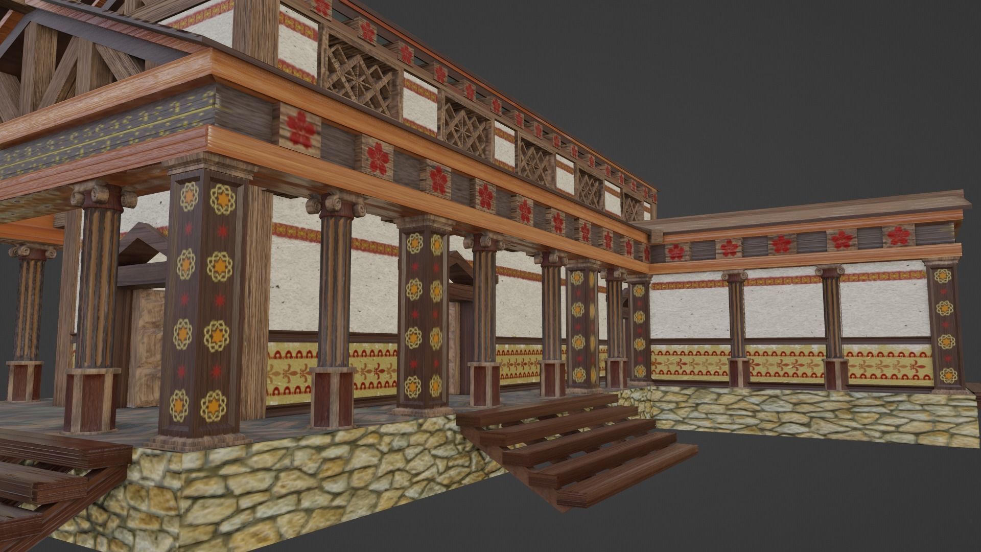 3D model Ancient Public Building VR / AR / low-poly | CGTrader