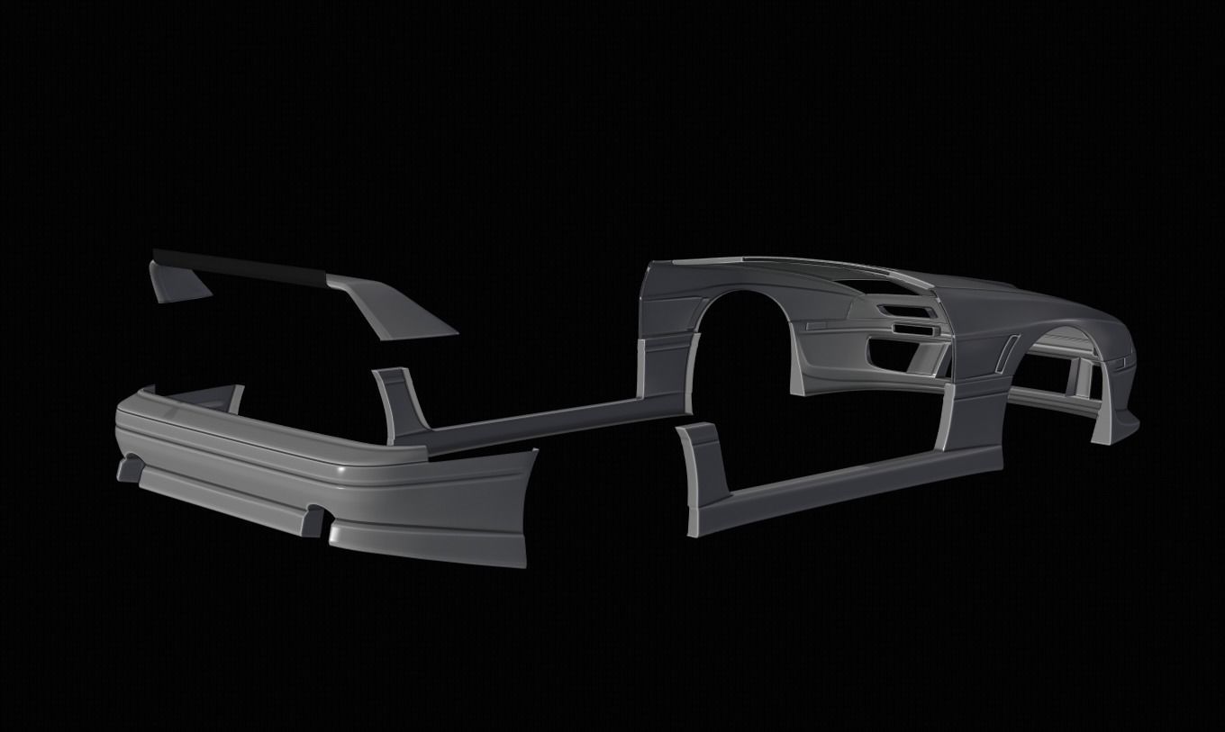 GP Sports GFOUR Mazda RX7 FC3S Body Kit 3D model | CGTrader