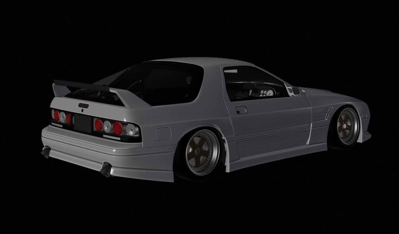 GP Sports GFOUR Mazda RX7 FC3S Body Kit 3D model | CGTrader