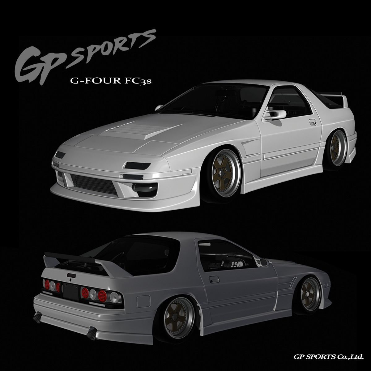 GP Sports GFOUR Mazda RX7 FC3S Body Kit 3D model | CGTrader