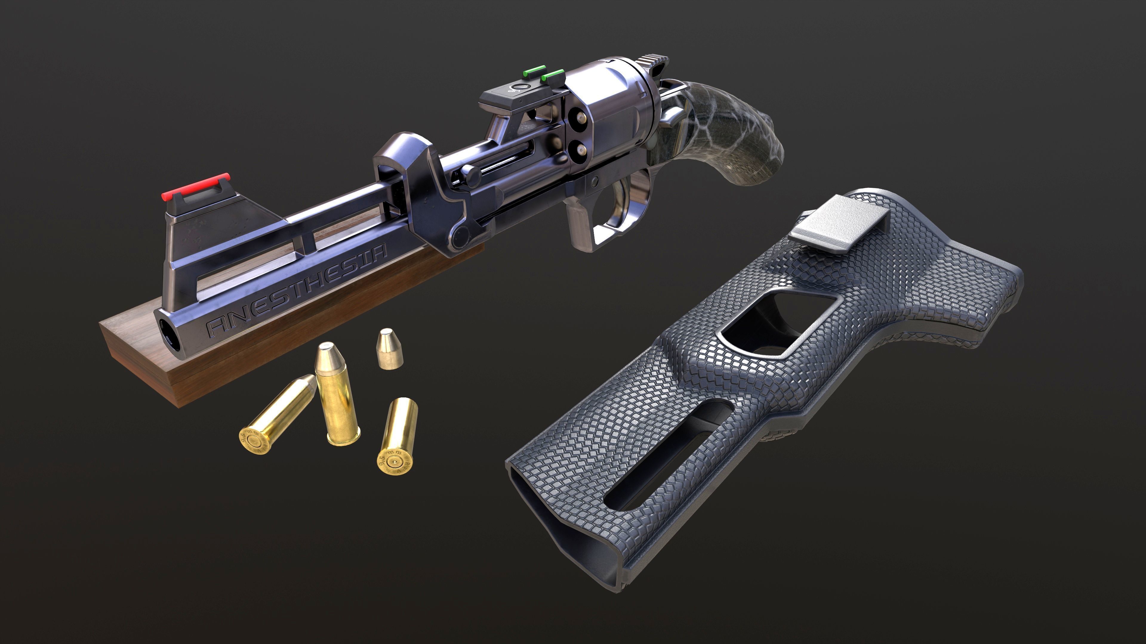 3D model Concept Design Revolver Anesthesia Stainless with Additions VR ...