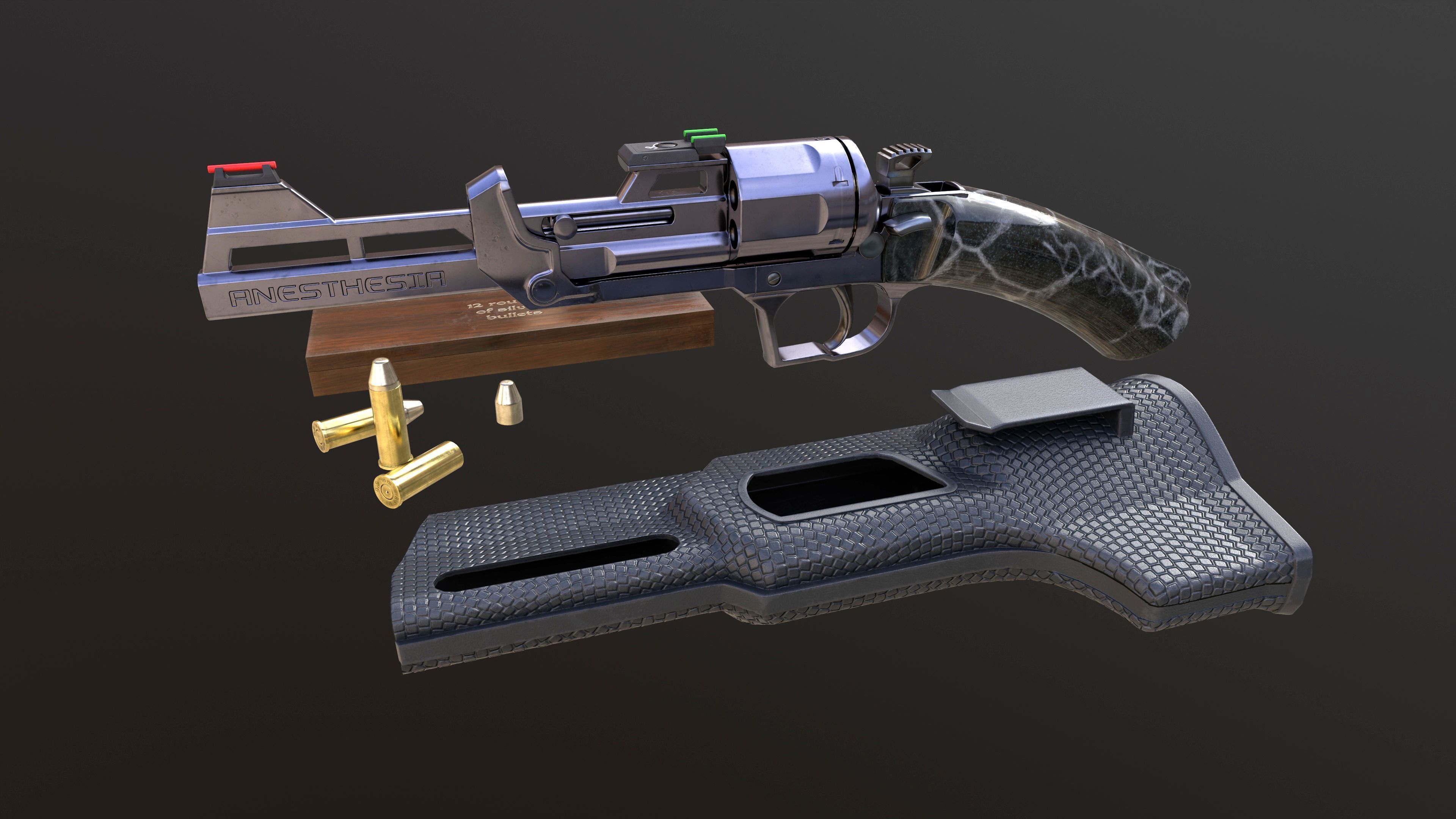 3D model Concept Design Revolver Anesthesia Stainless with Additions VR ...